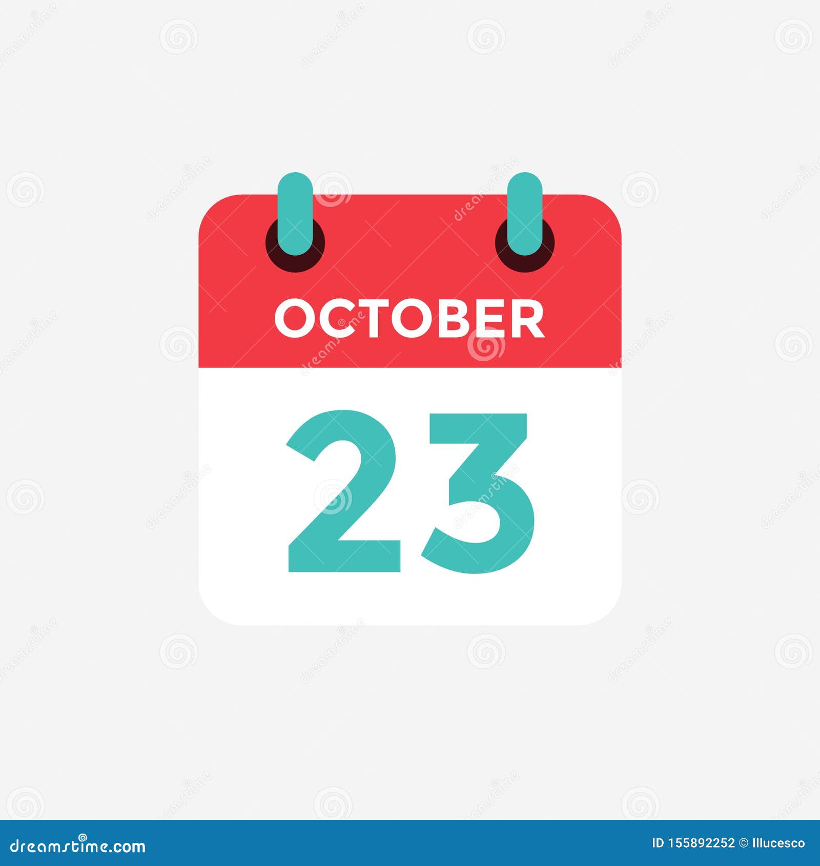 Flat Icon Calendar 23 October. Date, Day and Month Stock Vector ... Flat Icon Calendar 23 October. Date, Day and Month Stock Vector ...