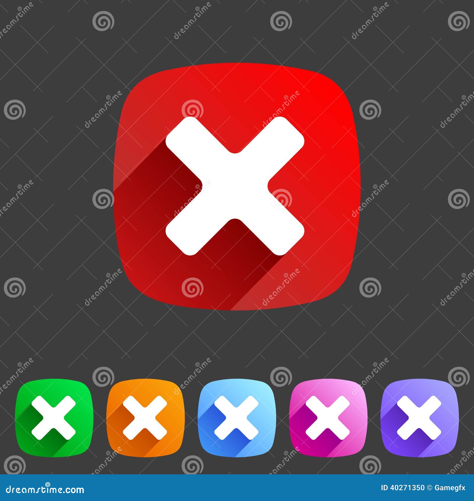 Flat icon cancel stock vector. Illustration of decline - 40271350