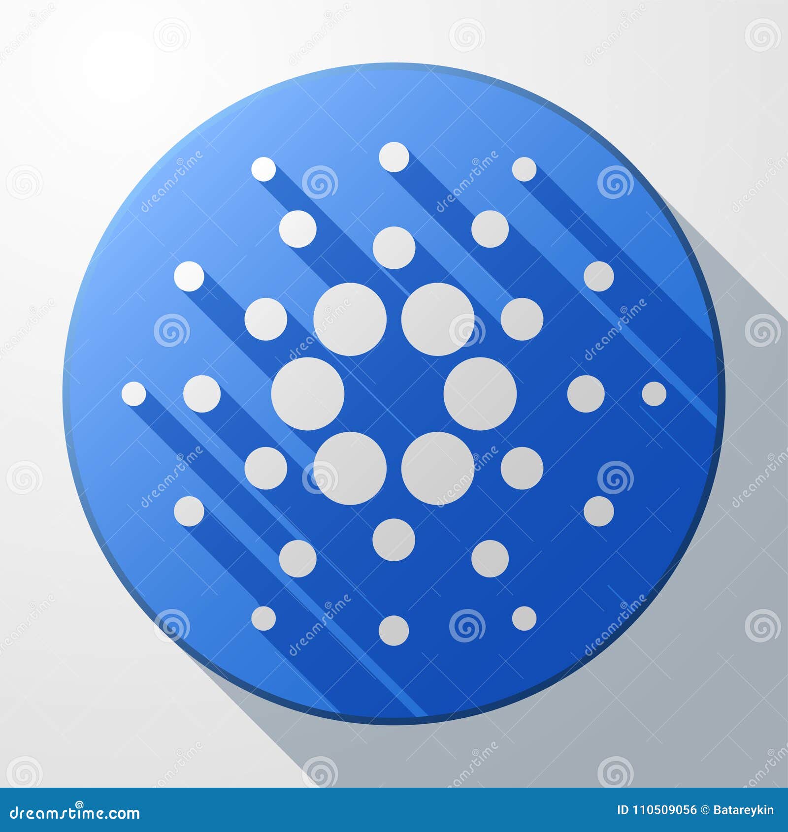 Flat Icon Of Cardano Cryptocurrency Sign Stock Vector Illustration Of Internet Concept
