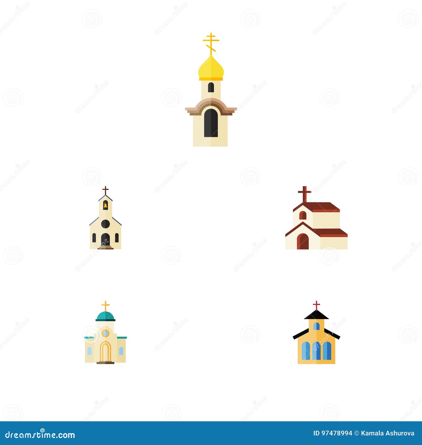 Flat Icon Christian Set of Religion, Building, Catholic and Other ...