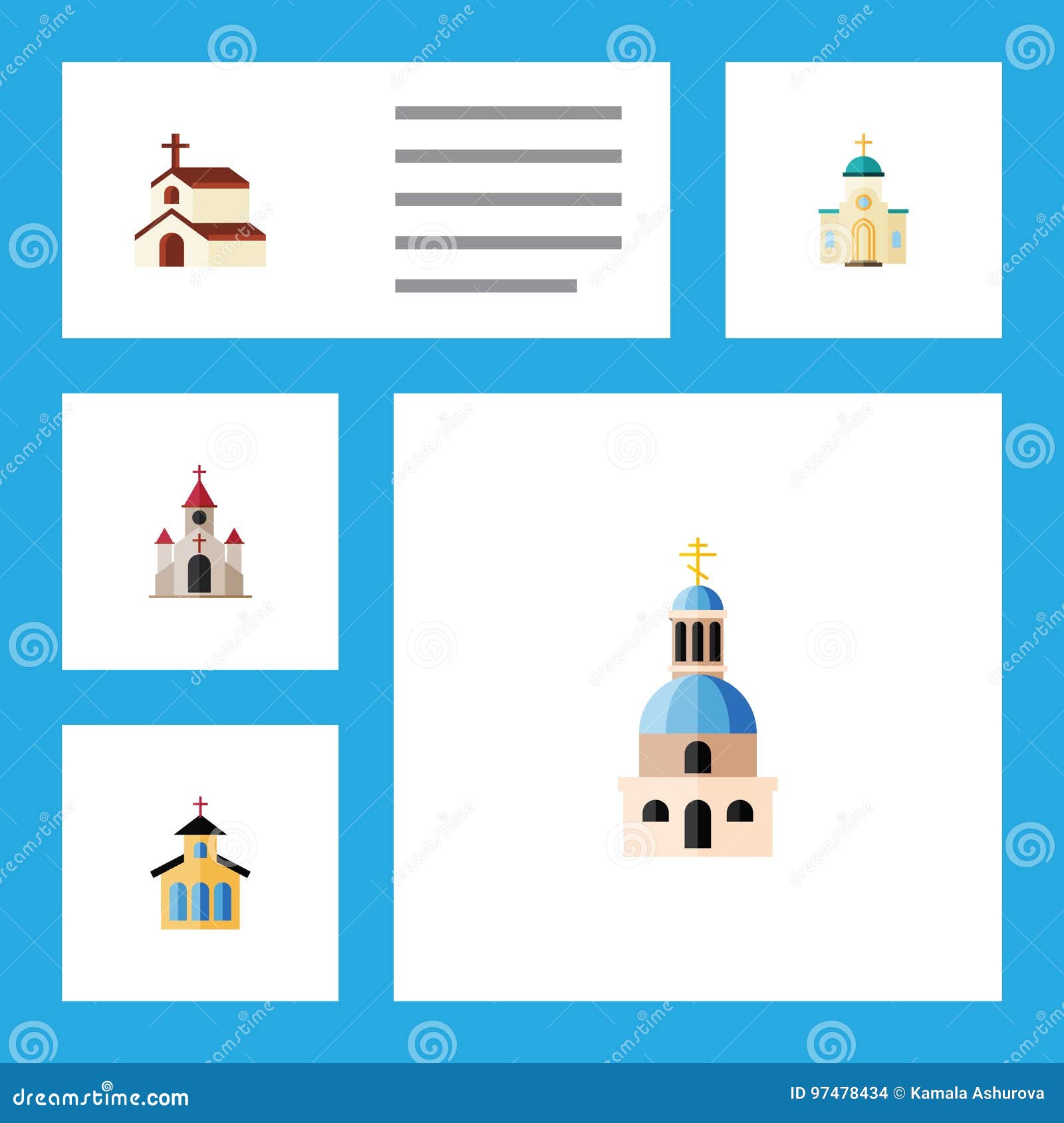 Flat Icon Christian Set of Religion, Church, Catholic and Other Vector ...