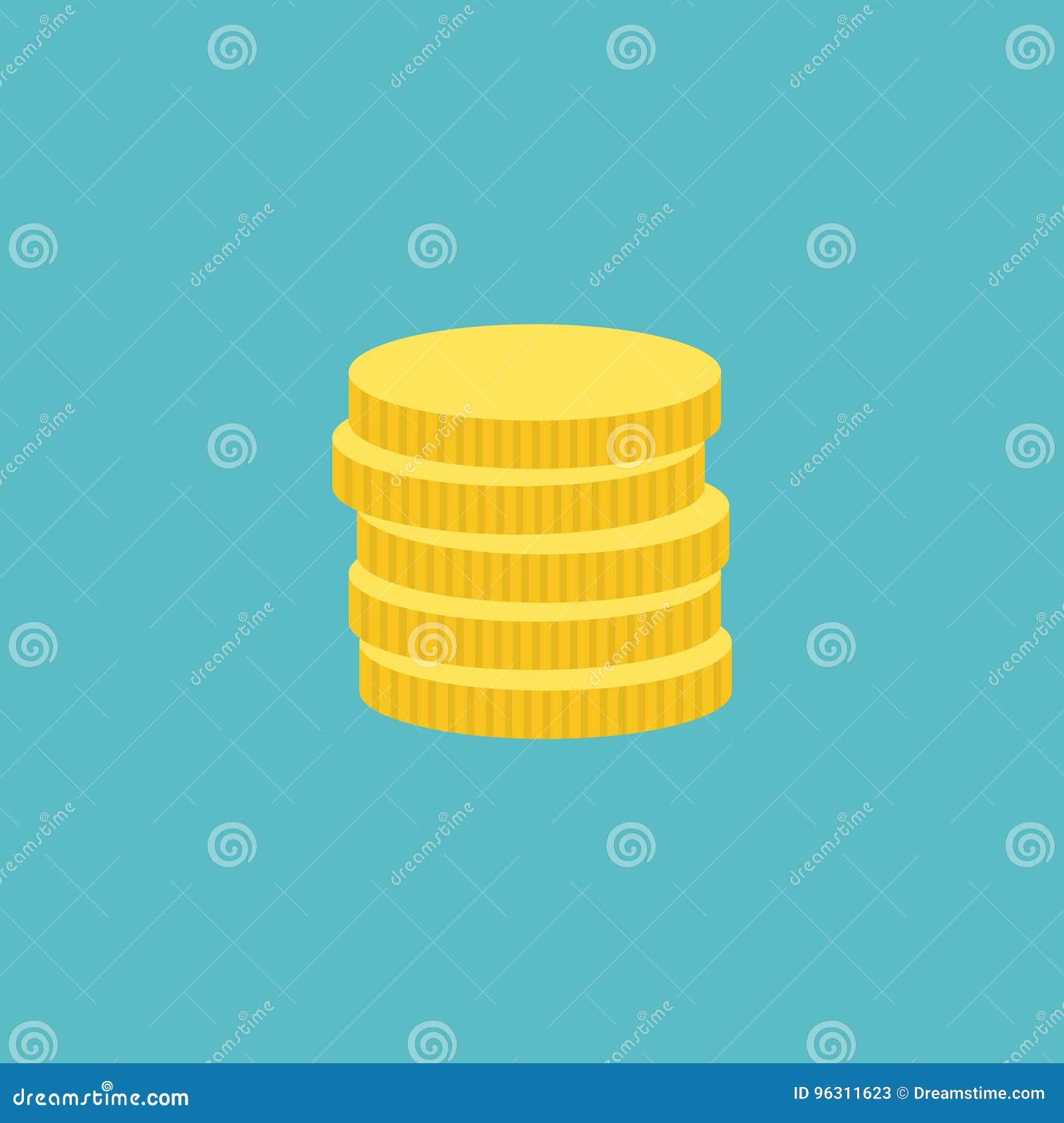 Flat Icon Coins Element. Vector Illustration of Flat Icon Small Change ...
