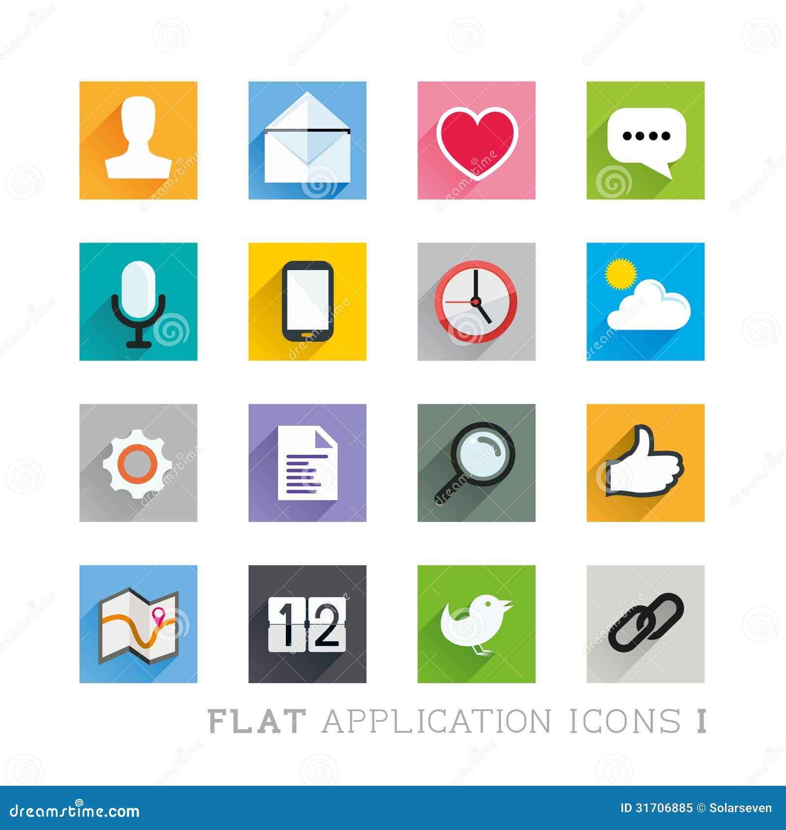 Flat Icon Designs - Applications Stock Vector - Illustration of ...