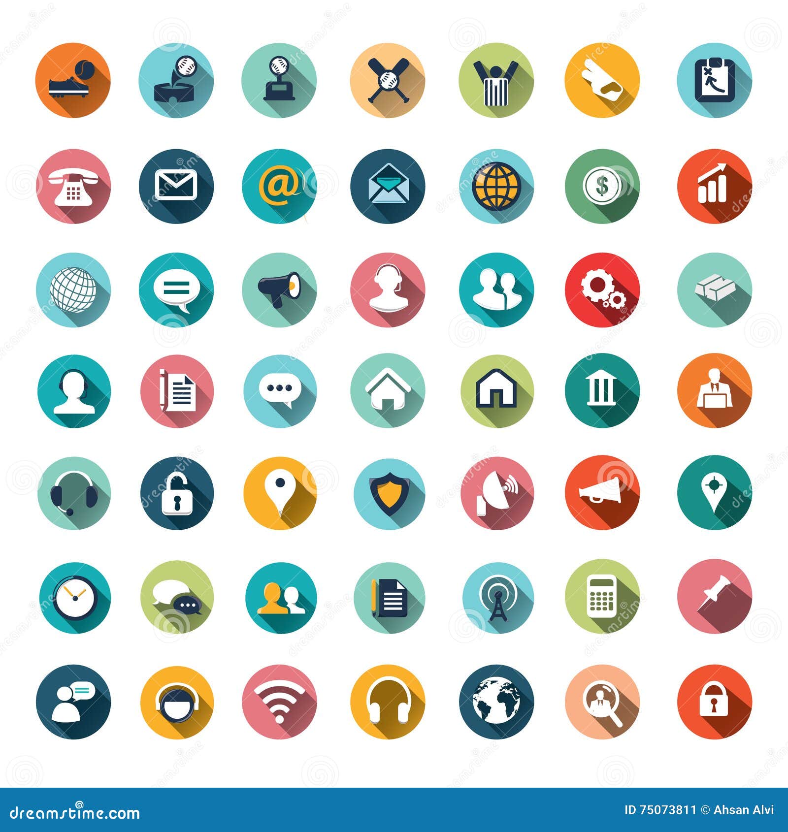 Flat Icon Designs, Icons Set Stock Vector - Illustration of flat, dice ...