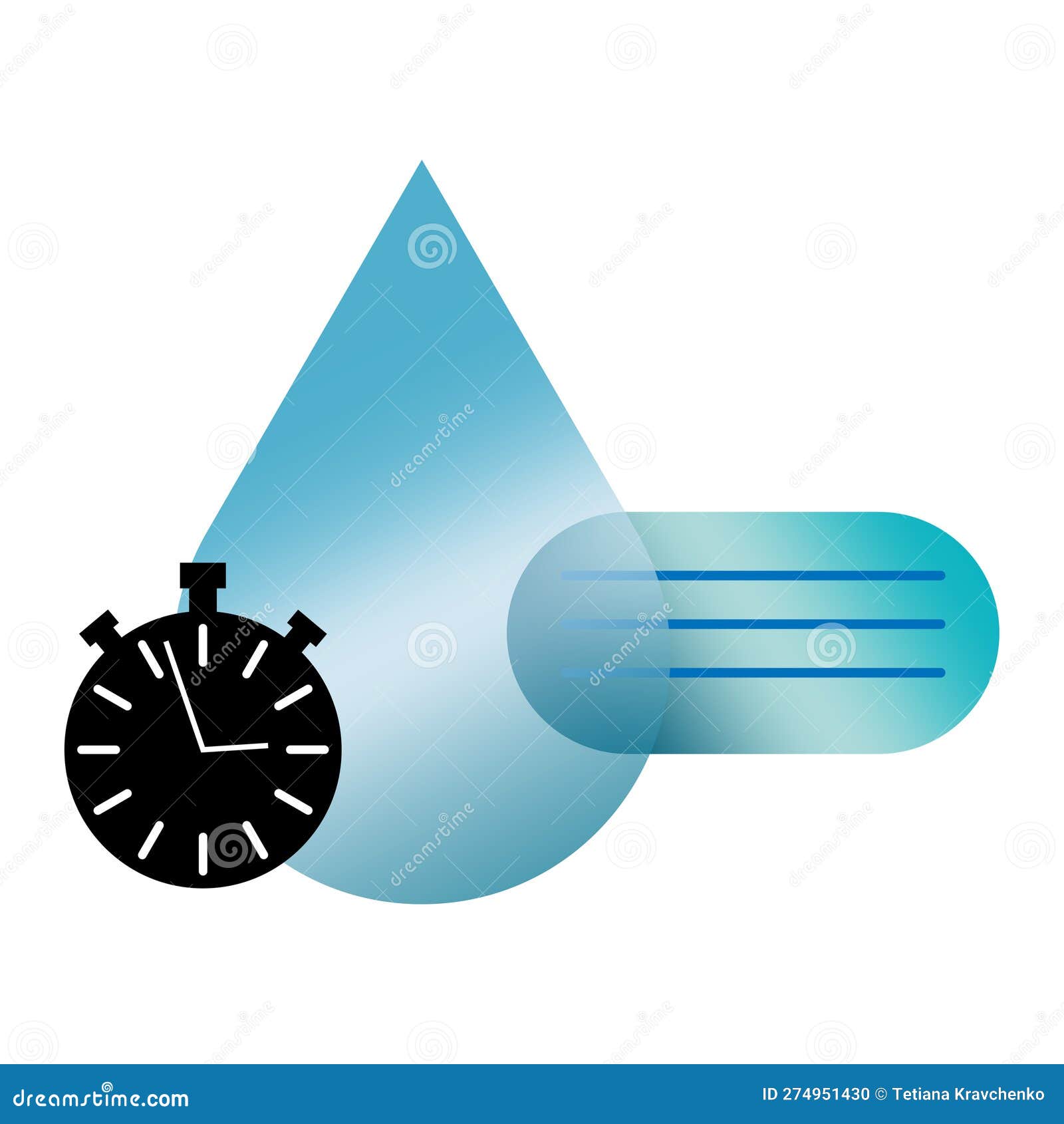 Flat Icon Drop with an Inscription. Logo Symbol. Vector Illustration ...