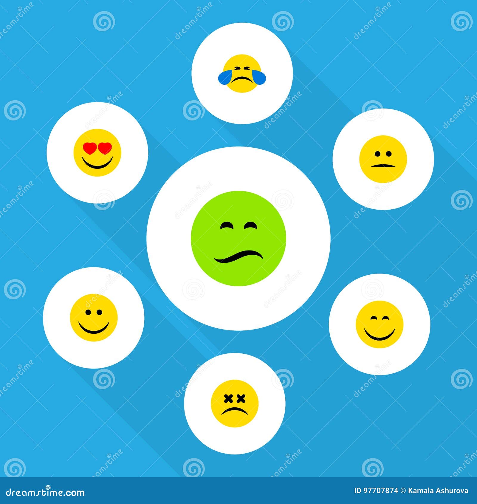 Frown And Smile As Different Choices In Life - Pictured As Words Frown ...