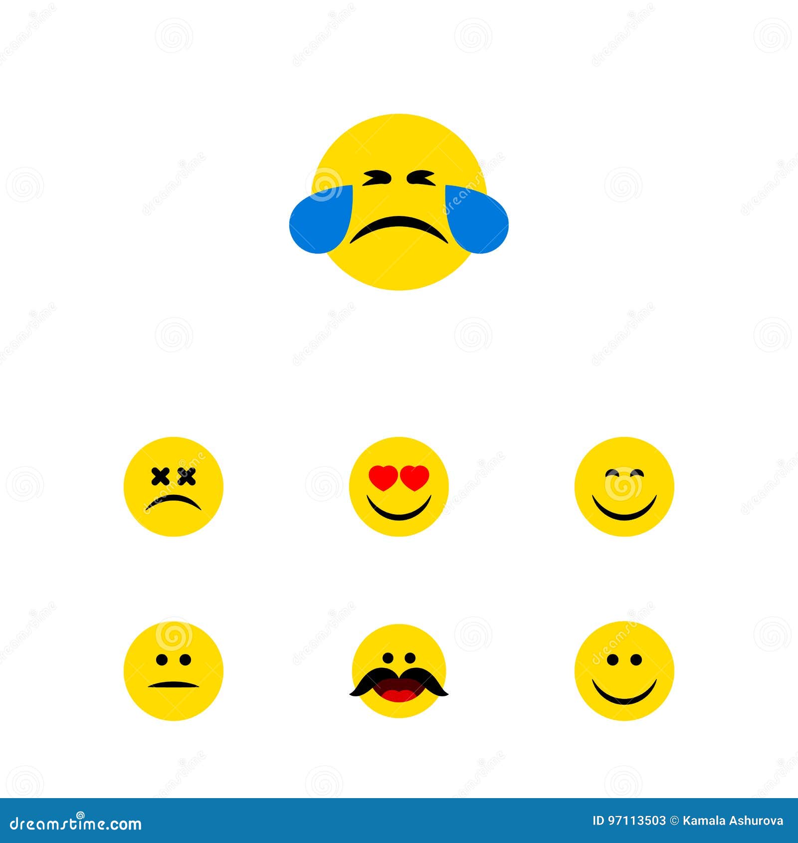 Flat Icon Expression Set of Cheerful, Displeased, Smile and Other ... Flat Icon Expression Set of Cheerful, Displeased, Smile and Other ...