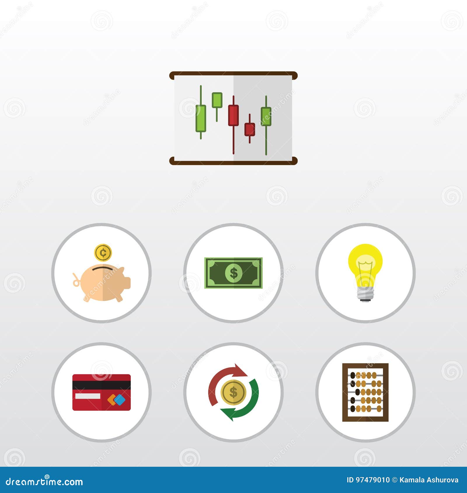 Flat Icon Finance Set of Bubl, Interchange, Diagram and Other Vector ...