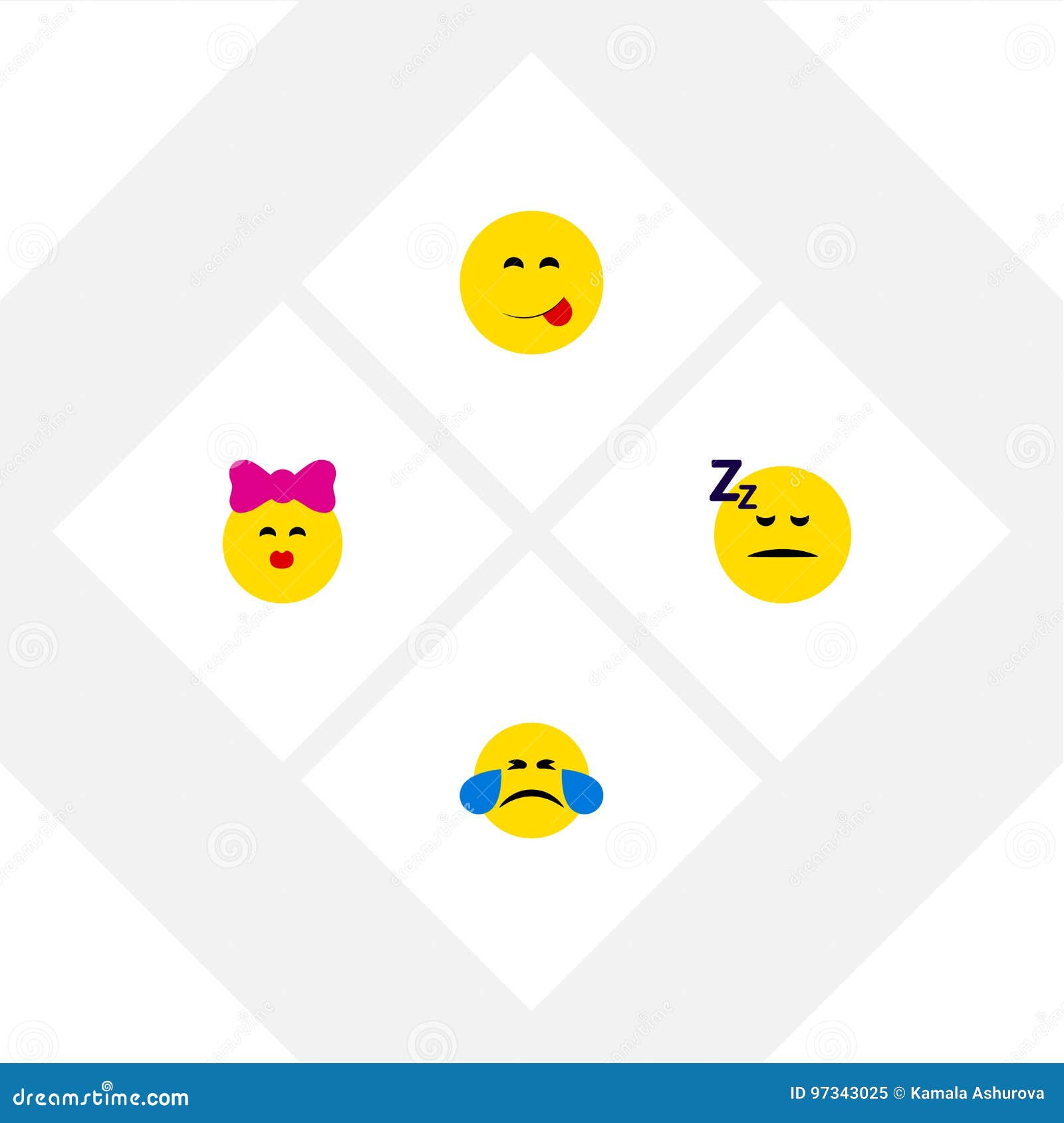 Flat Icon Gesture Set of Caress, Asleep, Delicious Food and Other ...