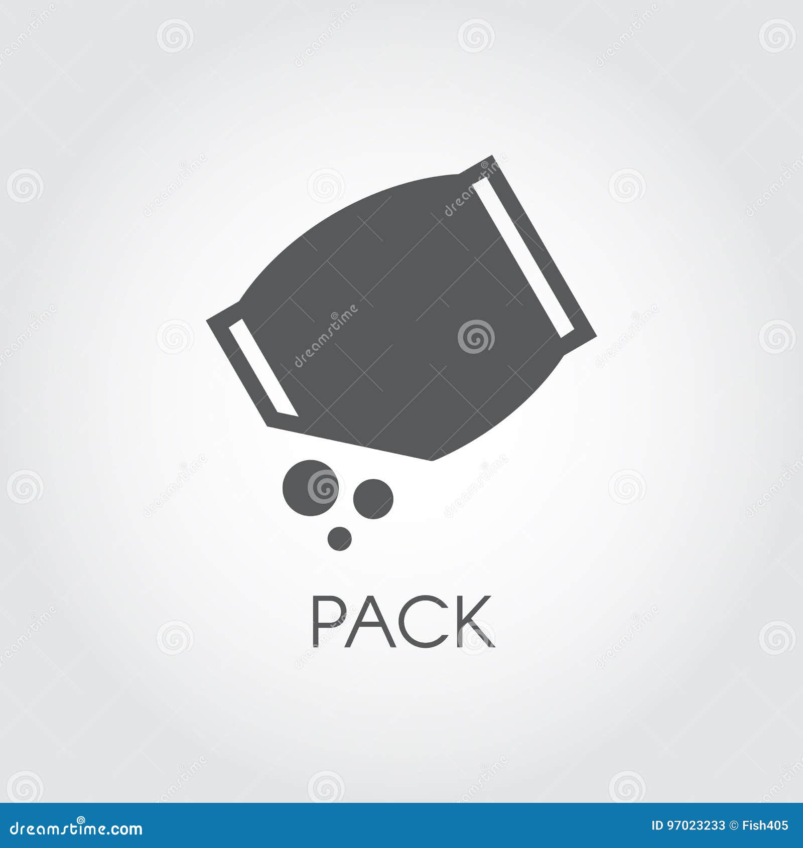 Flat Icon Of Grocery Pack With Abstract Bulk Ingredient. Culinary ...