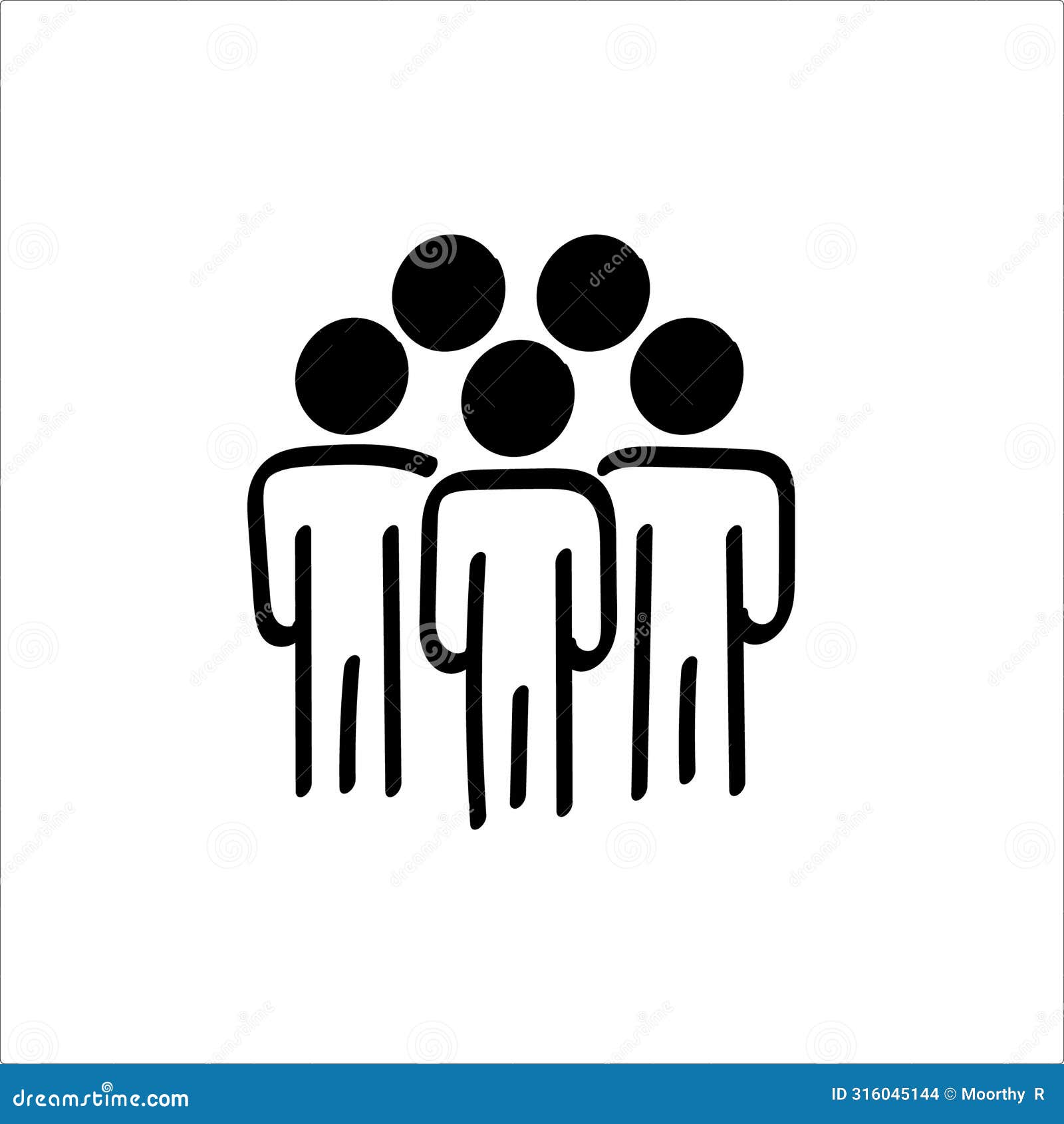Flat Icon of Group People Vector Stock Vector - Illustration of ...