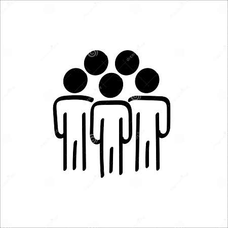 Flat Icon of Group People Vector Stock Vector - Illustration of ...