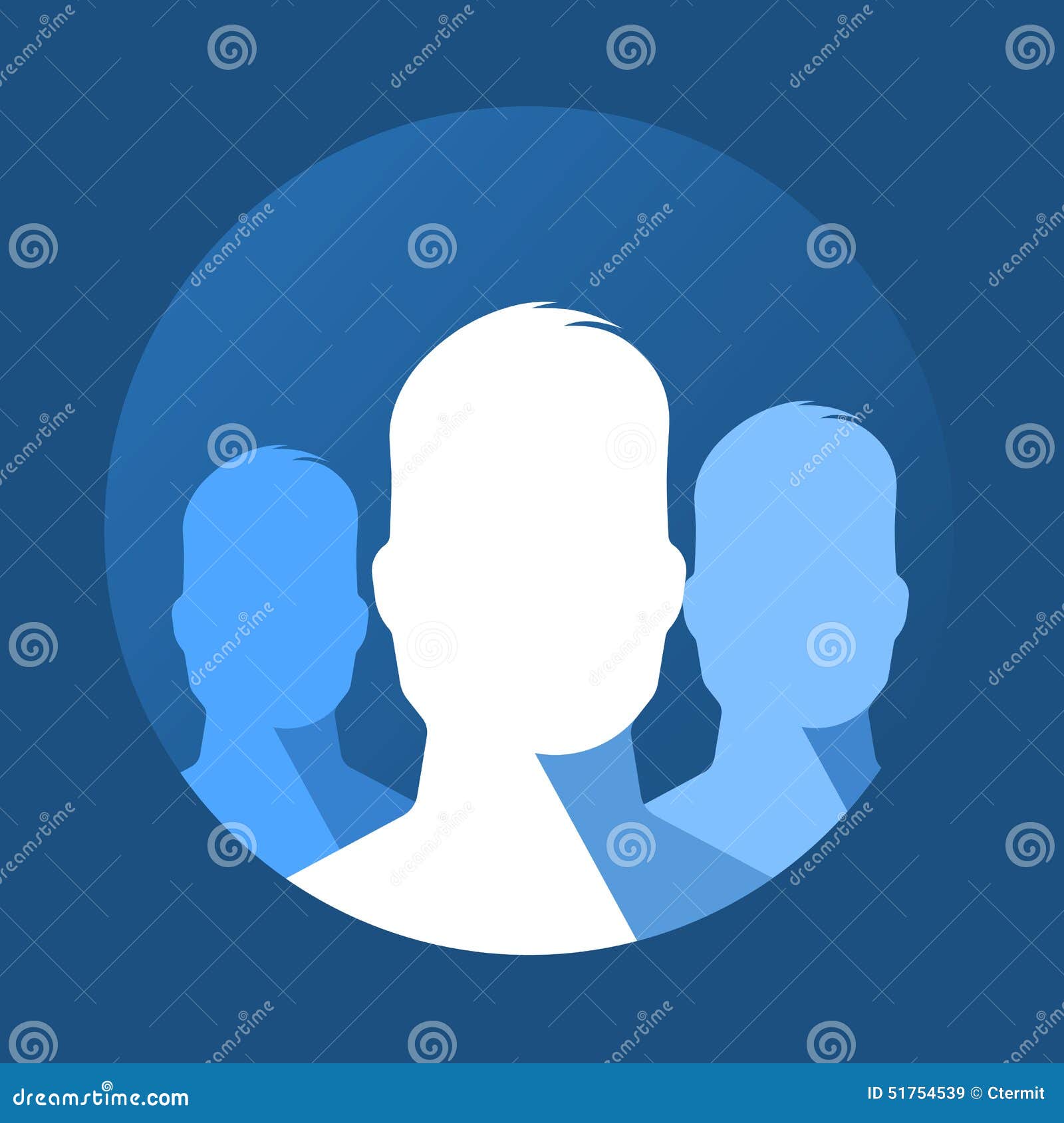 Flat icon of group stock vector. Illustration of pictogram - 51754539
