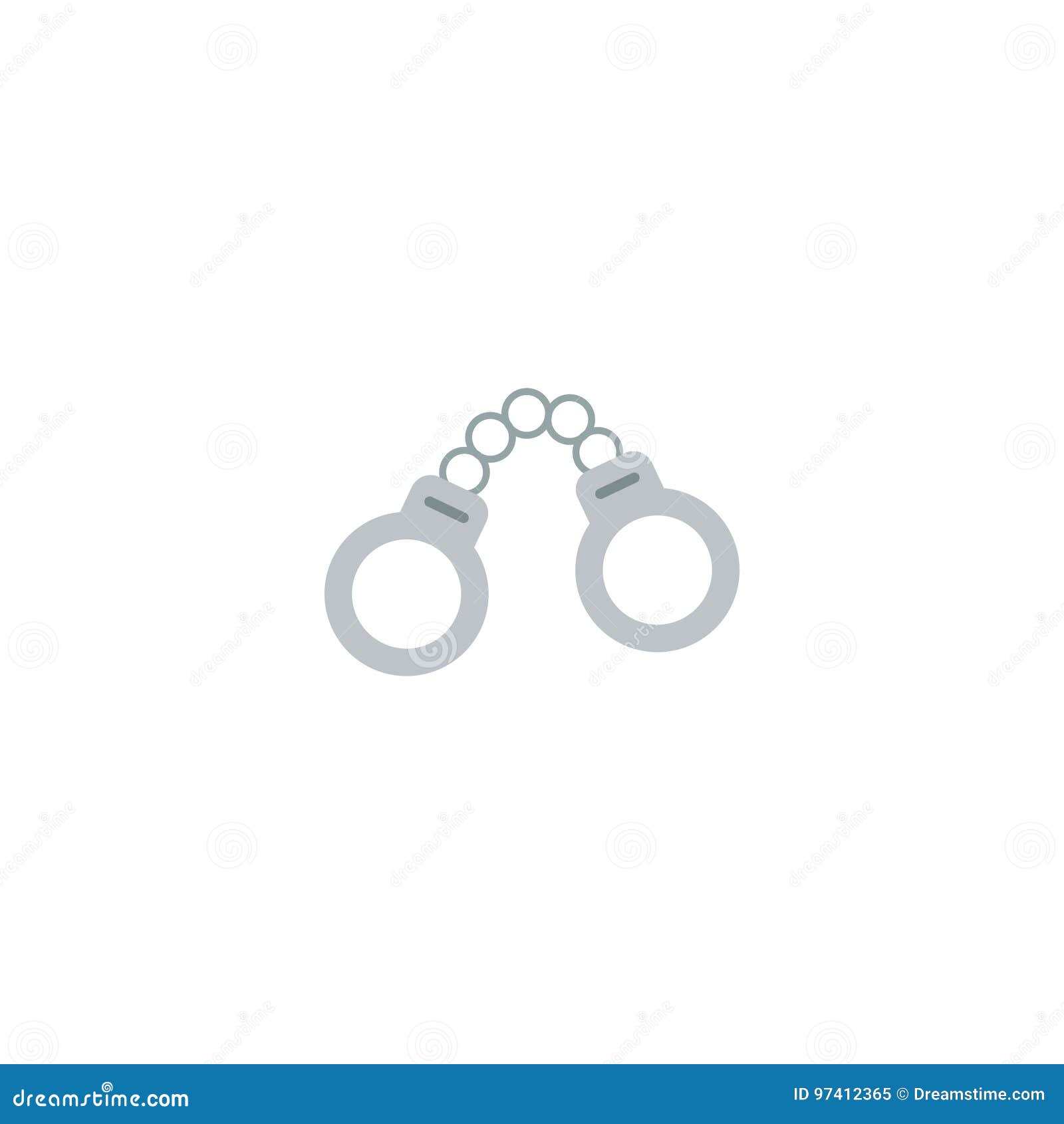 Flat Icon Handcuffs Element. Vector Illustration of Flat Icon Manacles ...