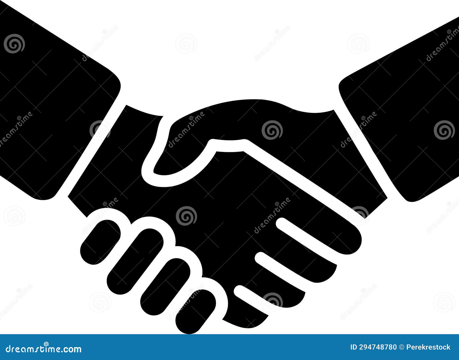 Flat Icon of a Handshake of Two Hands As a Concept of Trust, Support ...