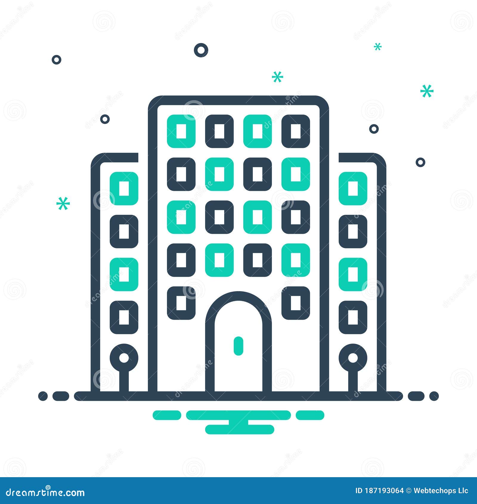 Mix Icon for Flat, House and Premises Stock Vector - Illustration of ...