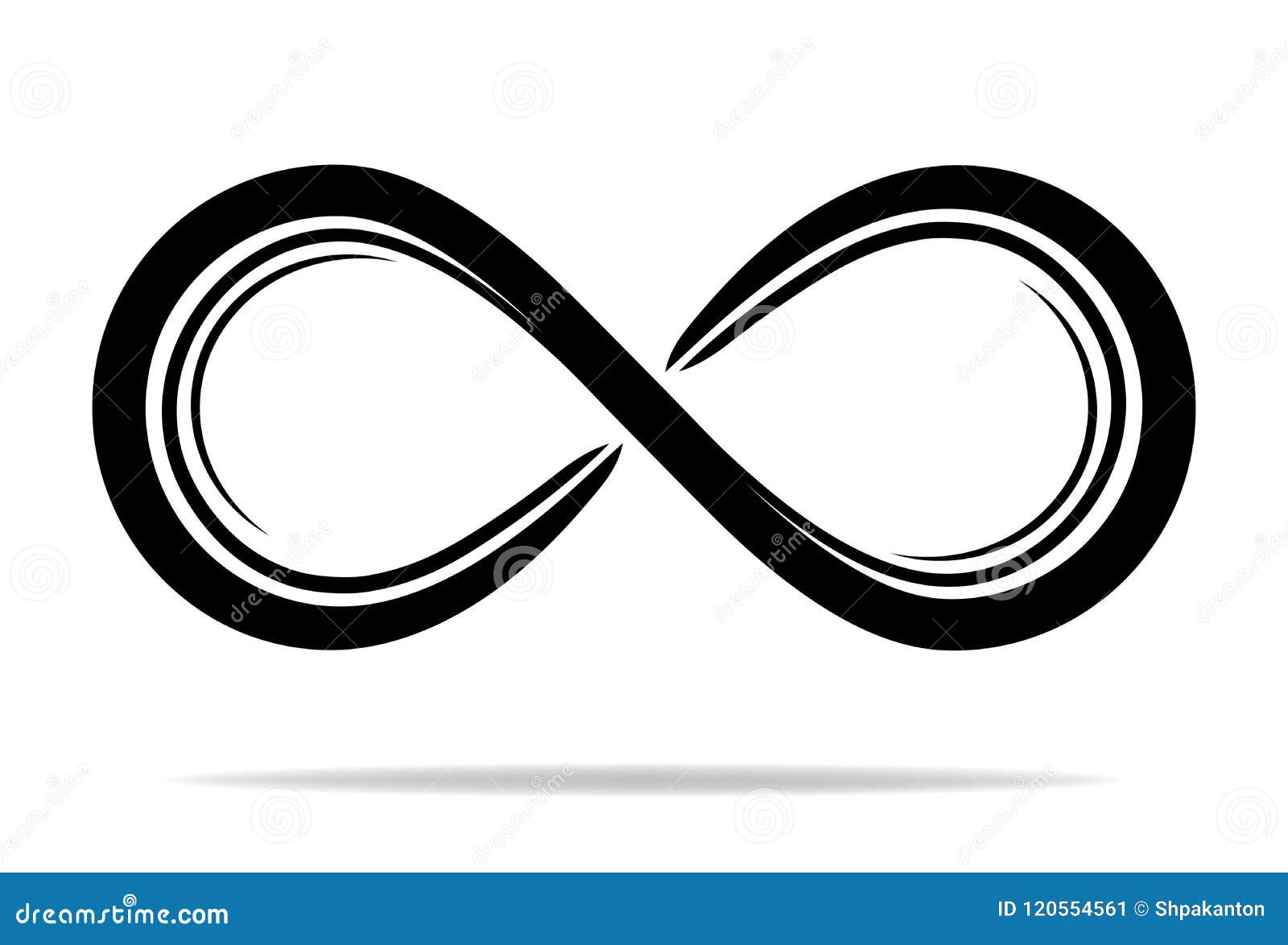 Flat Icon of Infinity Symbol with Shadow. Vector Design. Stock Vector ...