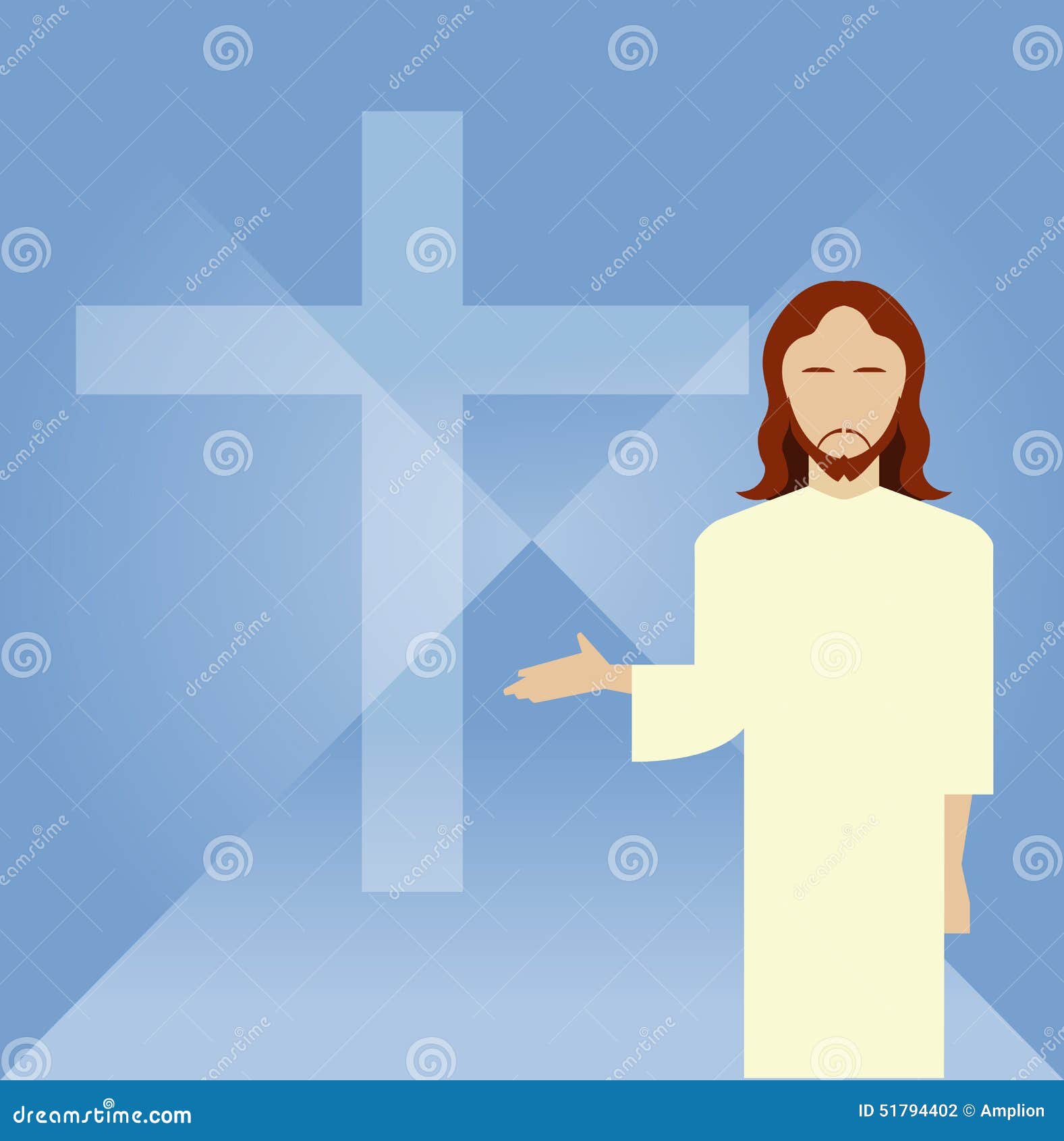 Flat icon Jesus2 stock vector. Illustration of messiah - 51794402