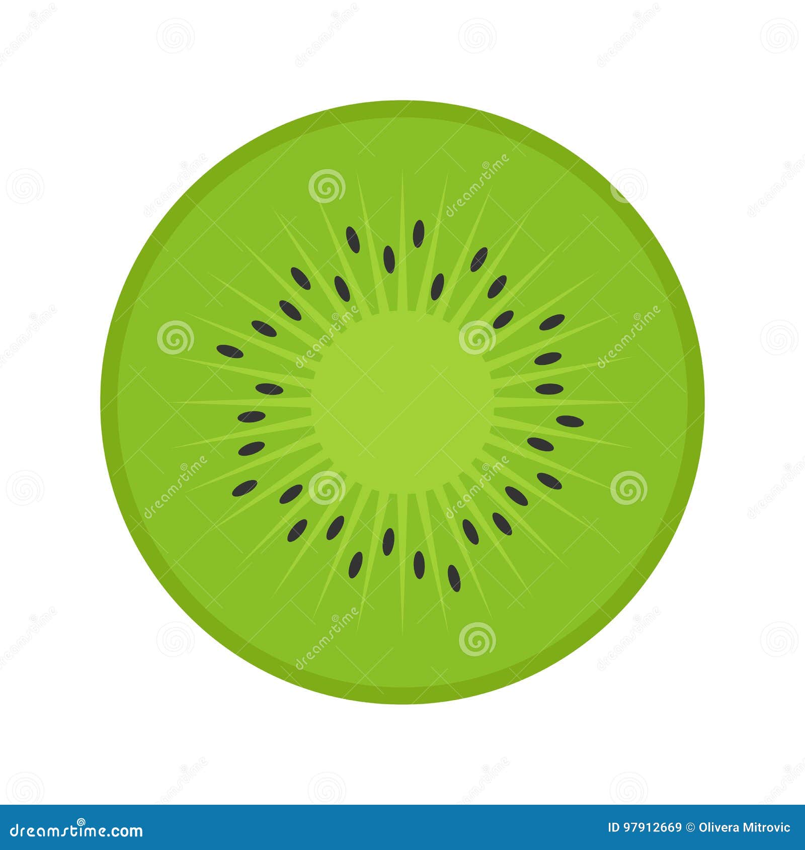 Flat icon kiwi stock vector. Illustration of design, flat - 97912669