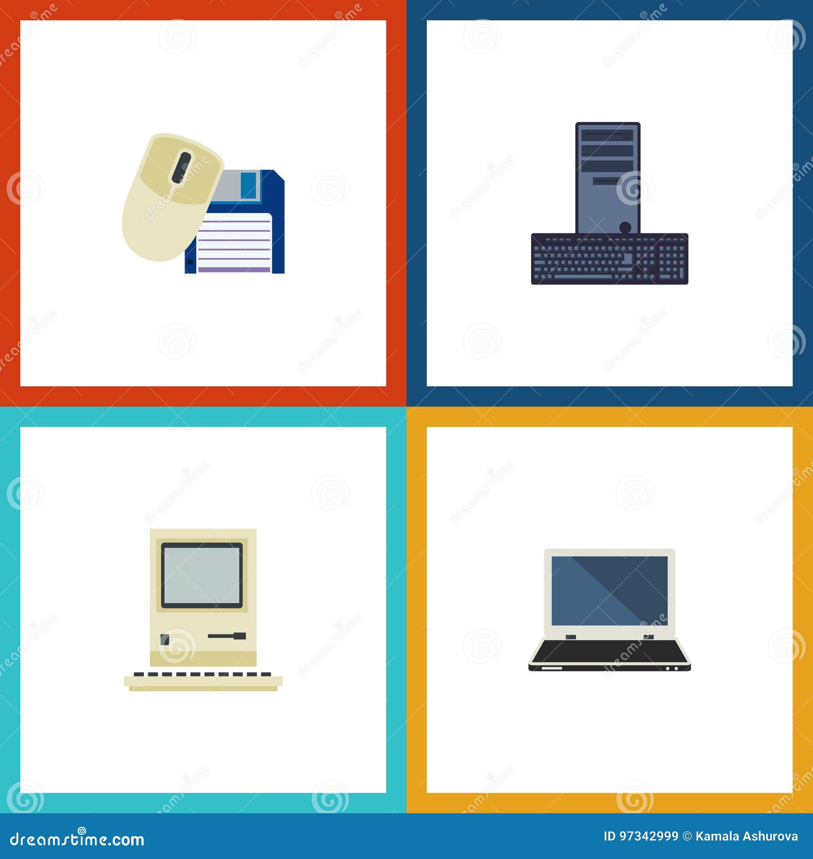 Flat Icon Laptop Set of Processor, Notebook, Computing and Other Vector Objects. Also Includes ...