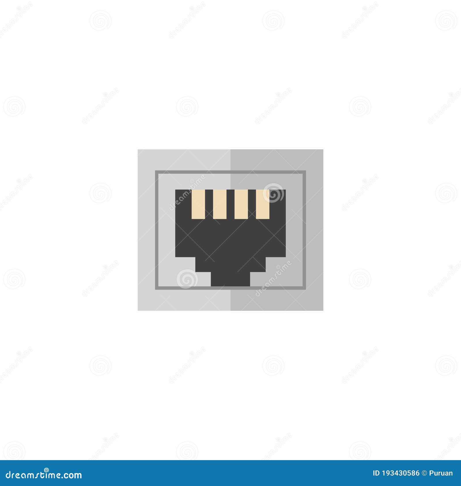 Flat Icon - Local Area Connector Stock Vector - Illustration of ...