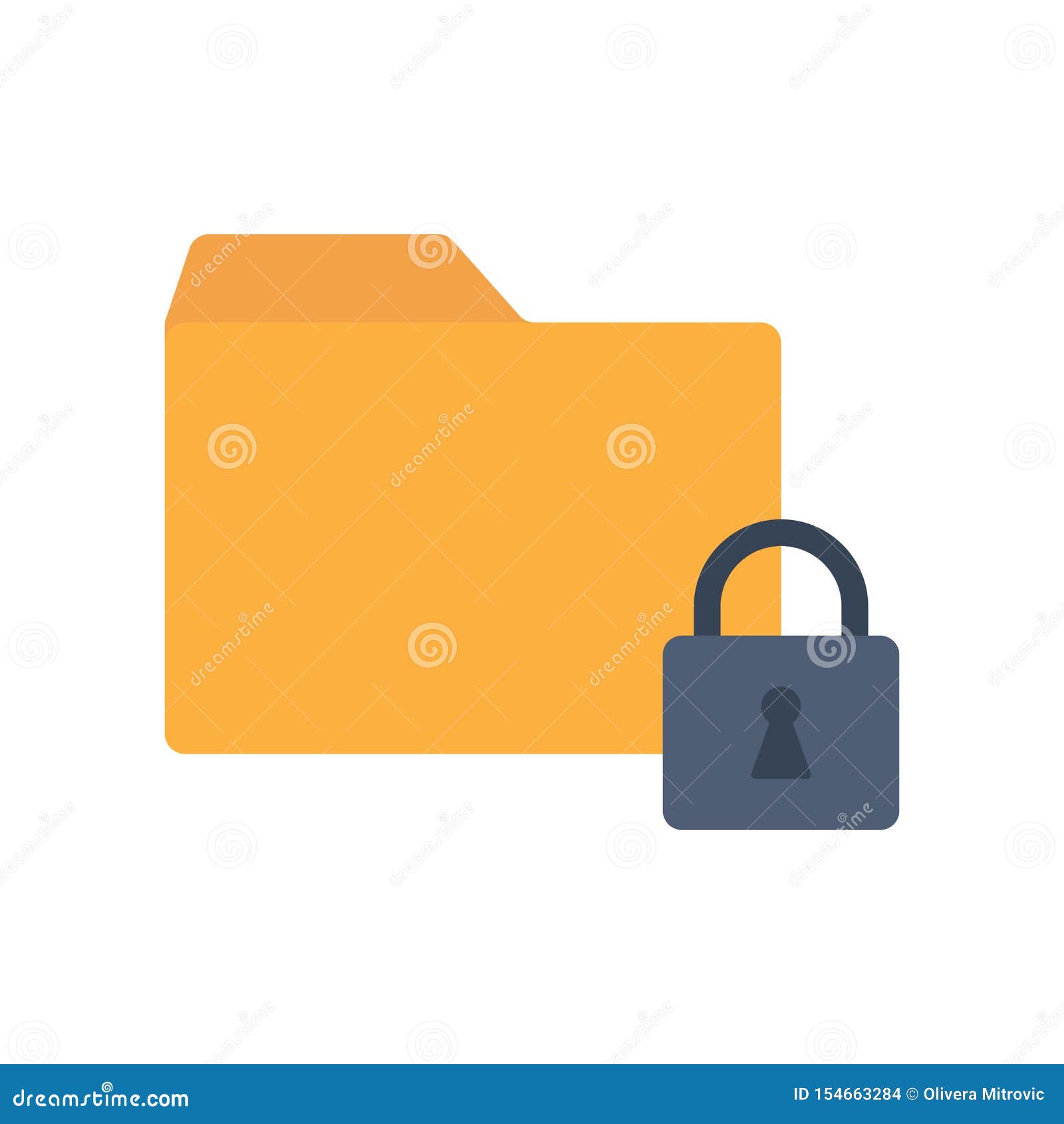 Locked Folder Icon Outline Vector. File Lock | CartoonDealer.com #229829303