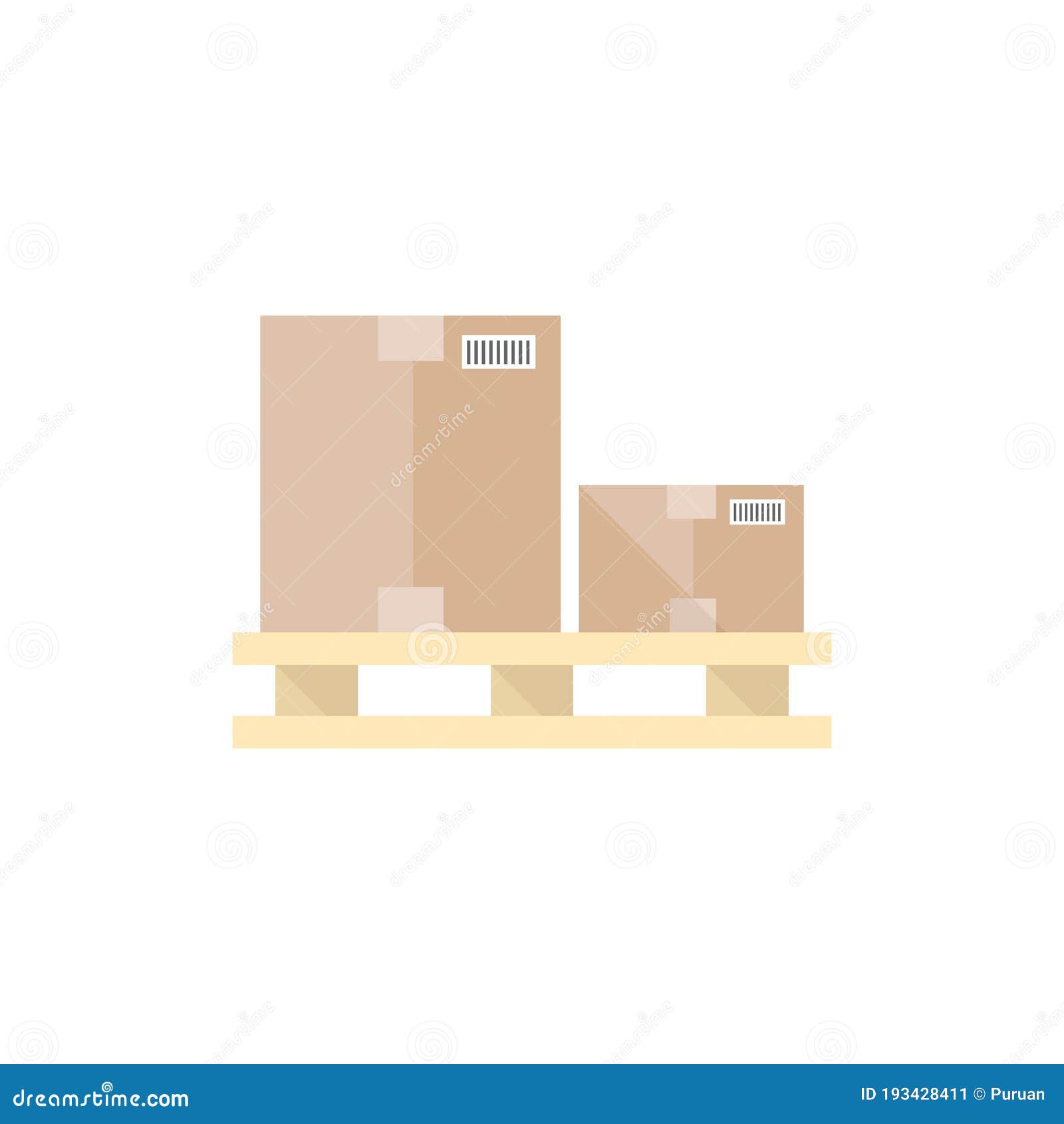 Flat icon - Logistic box stock vector. Illustration of export - 193428411