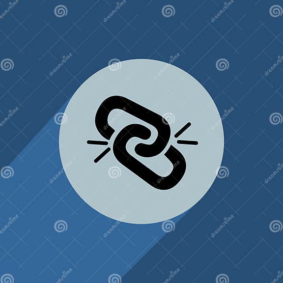 Link Break or Broken Connection. Stock Vector - Illustration of ...