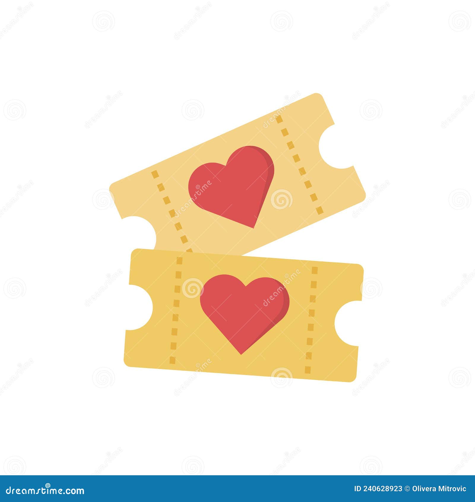 Flat icon love tickets stock vector. Illustration of flat - 240628923