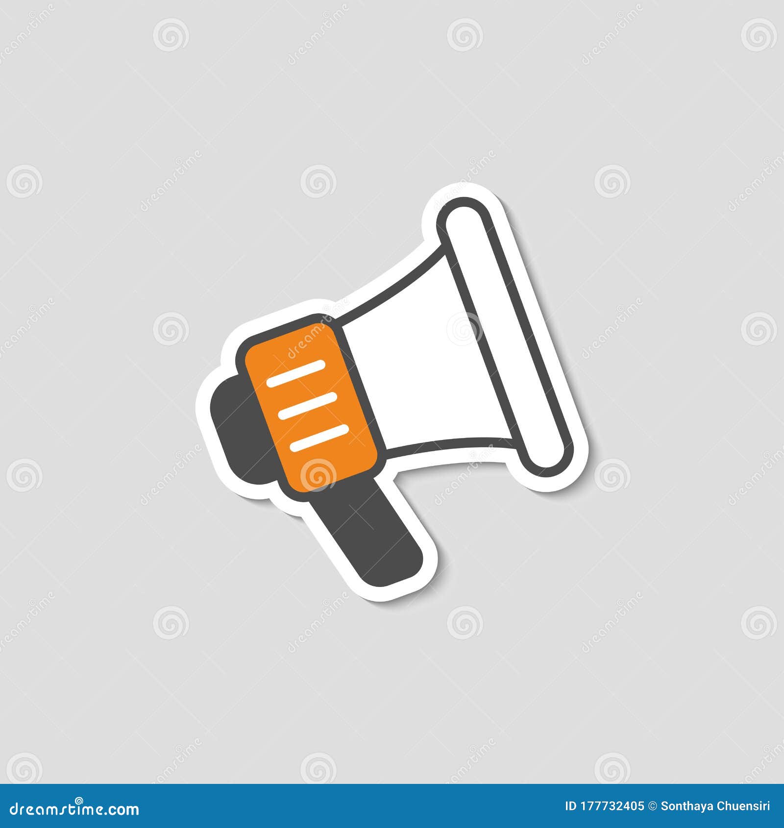 Flat Icon for Megaphone,sticker,vector Illustration Stock Vector ...