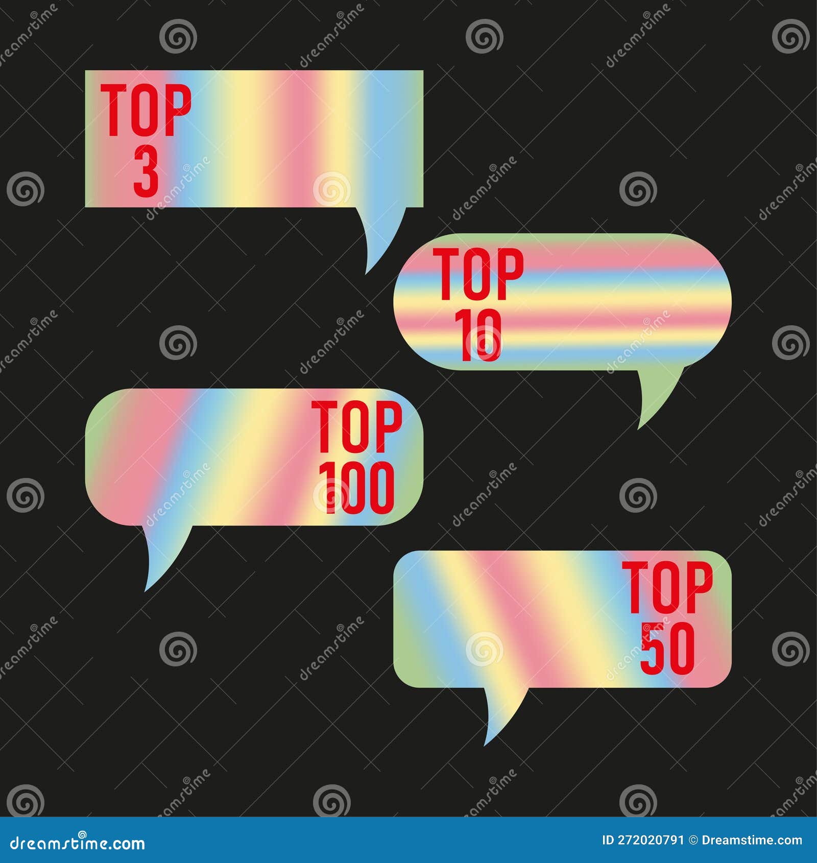 Flat Icon with Messages Top. Creative Concept Idea. Vector Illustration ...