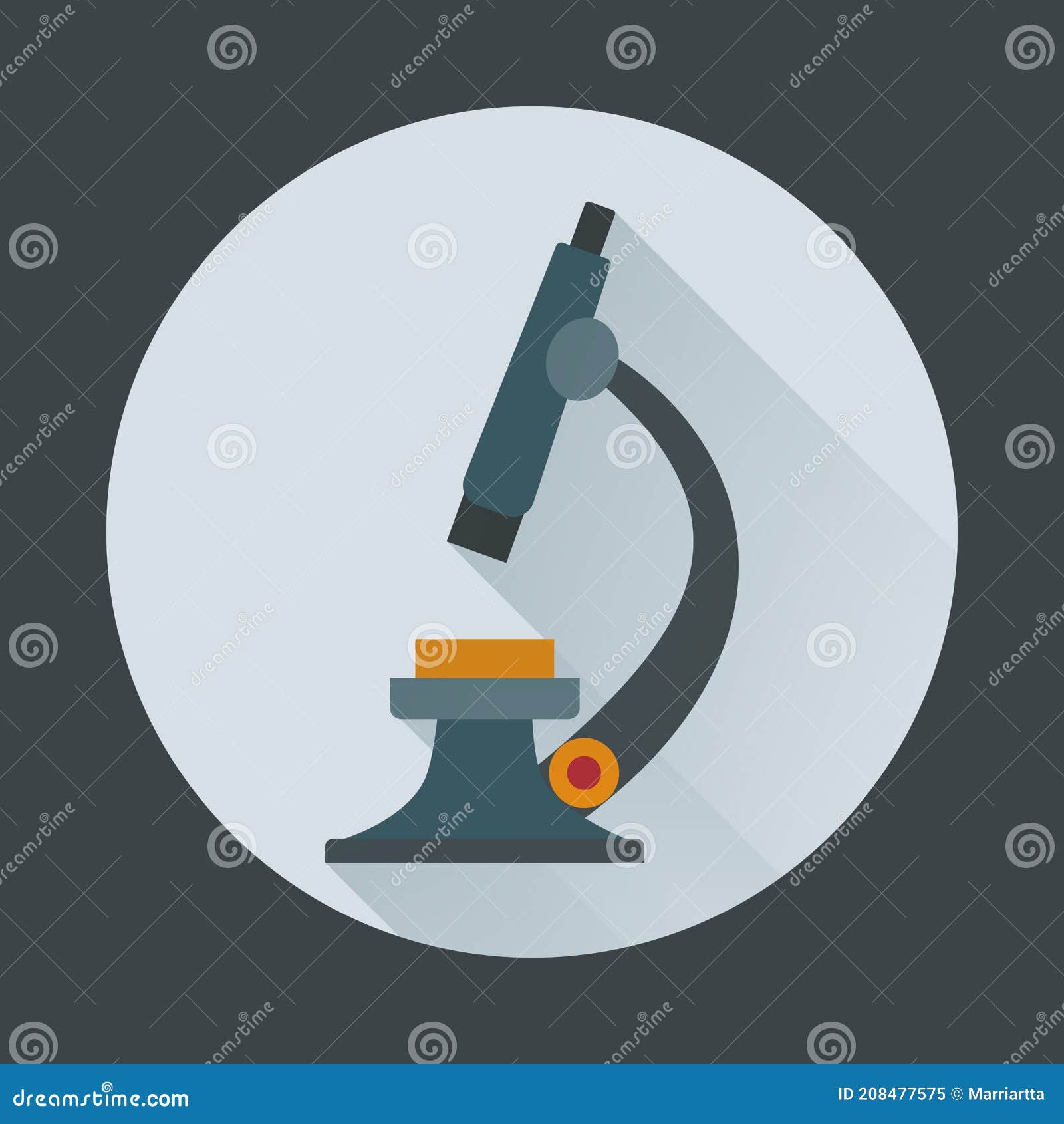 Flat Icon of the Microscope. Laboratory Research Analysis Testing ...