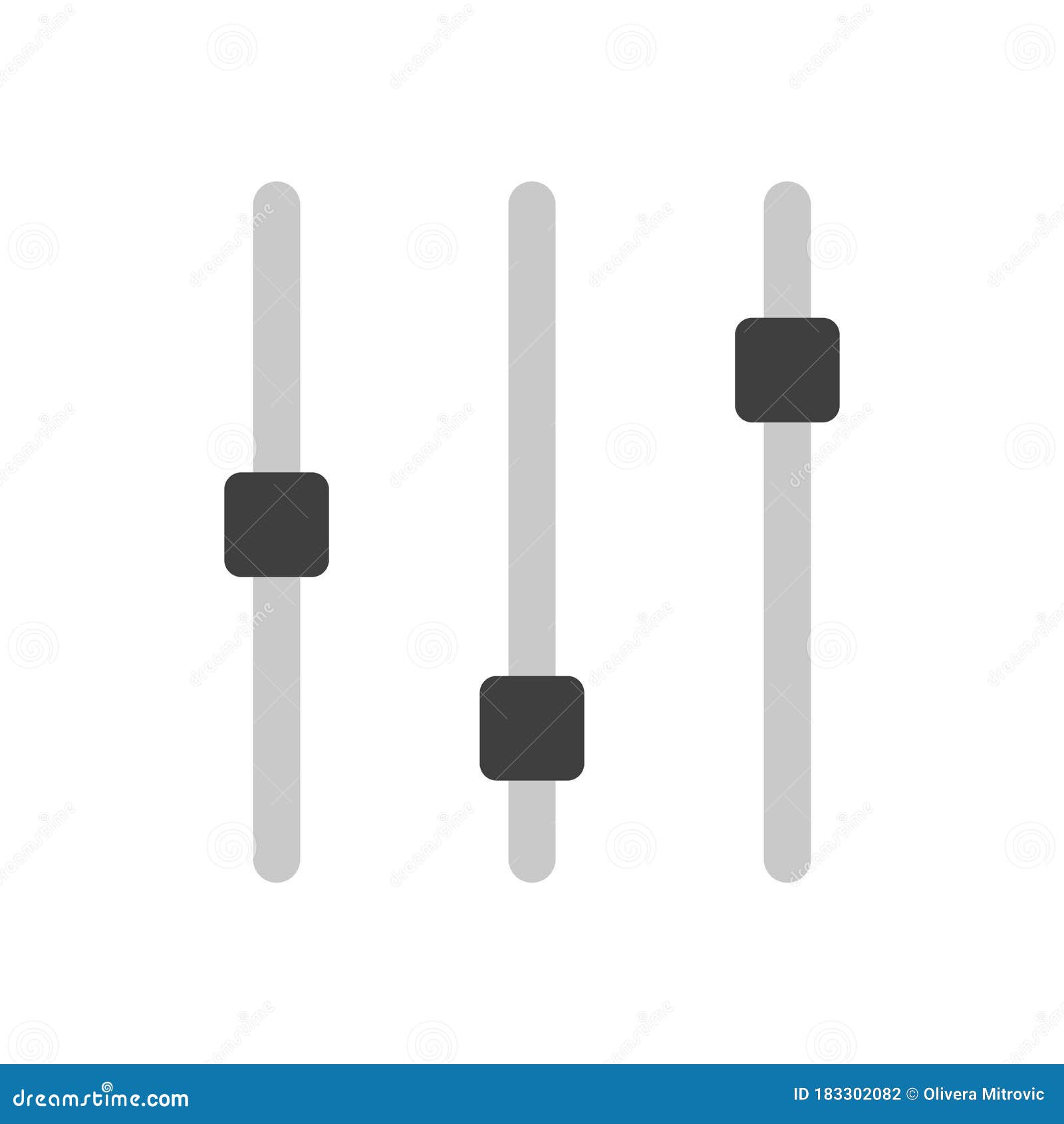 Flat icon mixing console stock vector. Illustration of music - 183302082