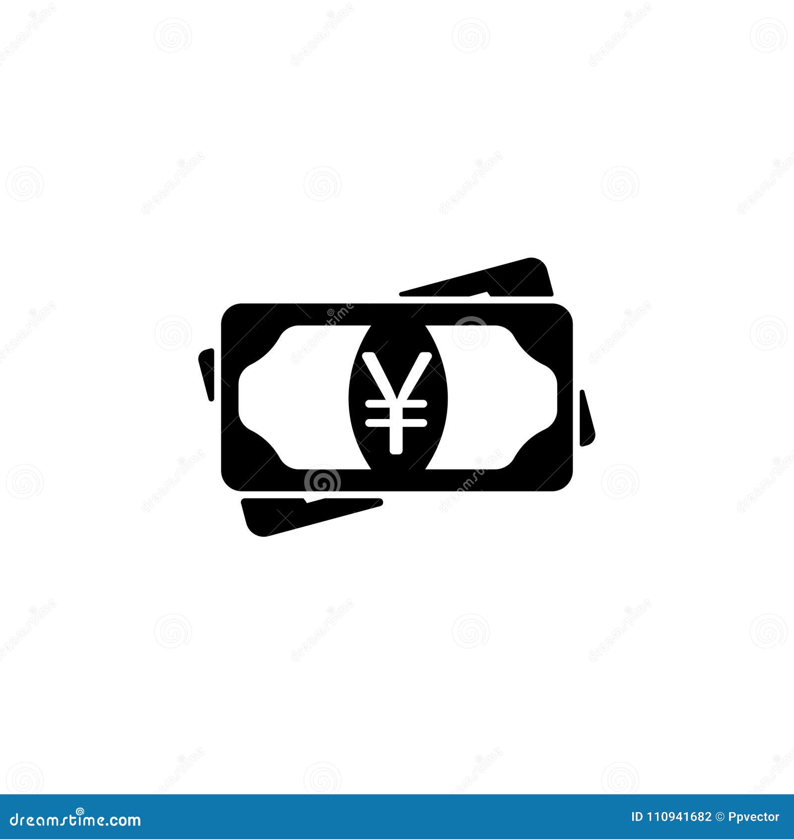 Flat Icon of Money Yuan, Yen Vector Stock Vector - Illustration of bank ...