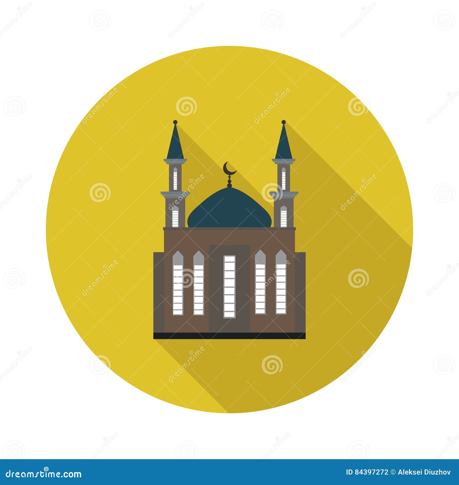 Flat icon mosque stock illustration. Illustration of dome - 84397272