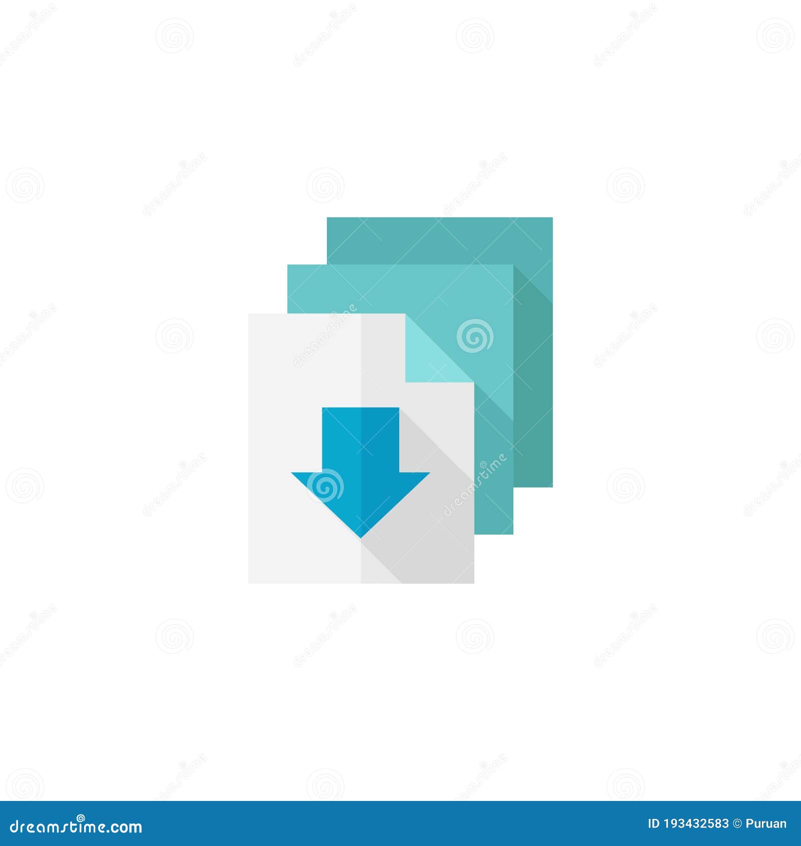 Flat Icon - Multiple Down Arrow Stock Vector - Illustration of site ...