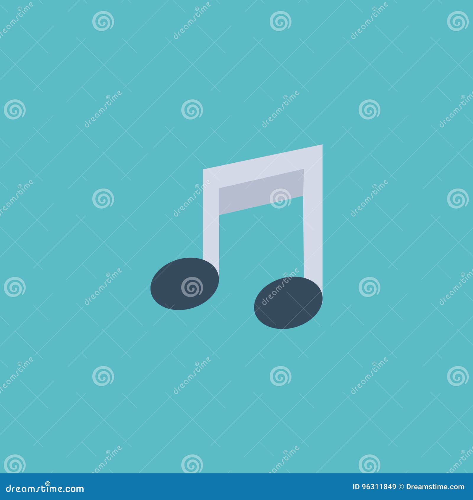 Flat Icon Musical Note Element. Vector Illustration of Flat Icon Tone ...