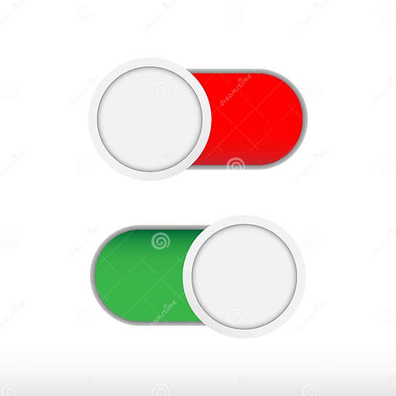 Flat Icon on and Off Toggle Switch Button Vector Format Stock Vector - Illustration of format ...