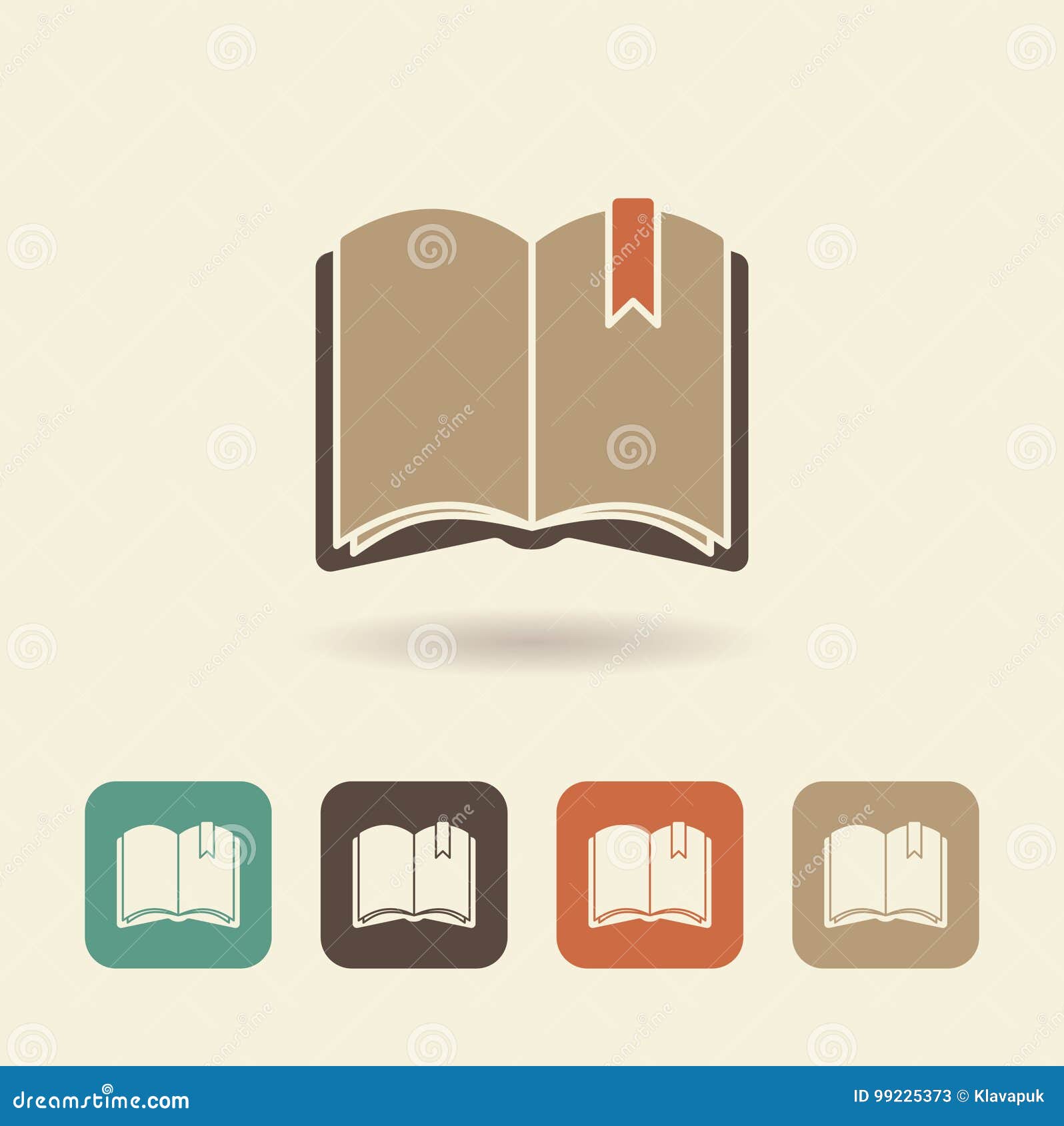 Flat Open Book Vector