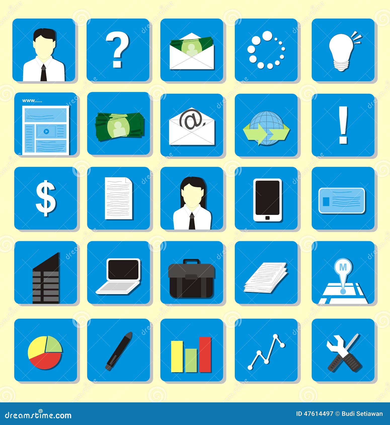 Flat icon pack stock vector. Illustration of success - 47614497