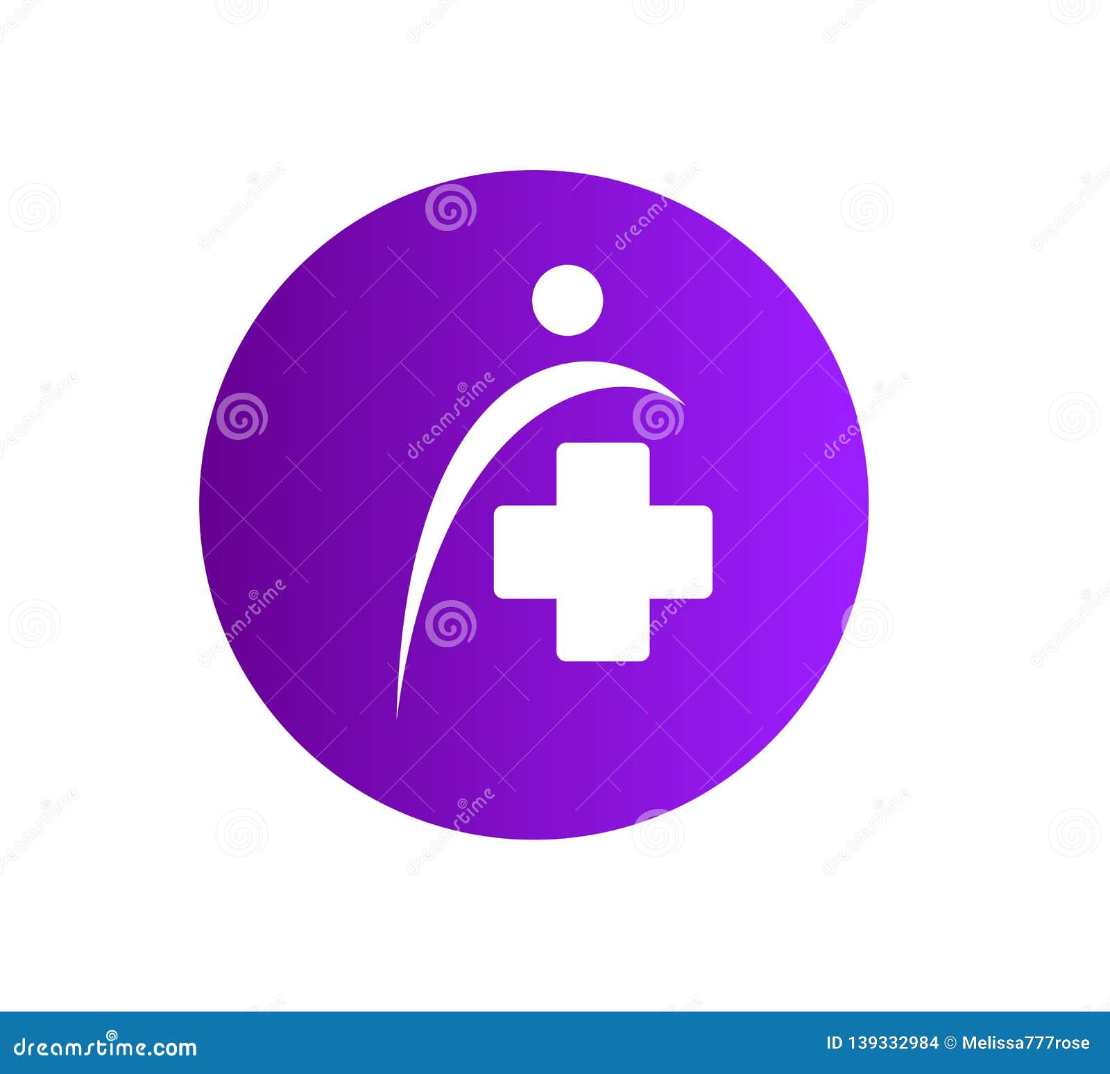 Flat Icon People in Circle with Medical Sign Vector Design Element ...