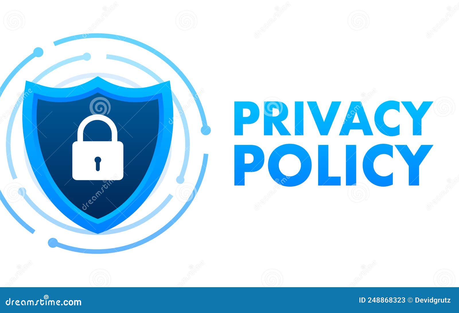 Flat Icon with Privacy Policy. Isometric Vector Illustration Stock ...