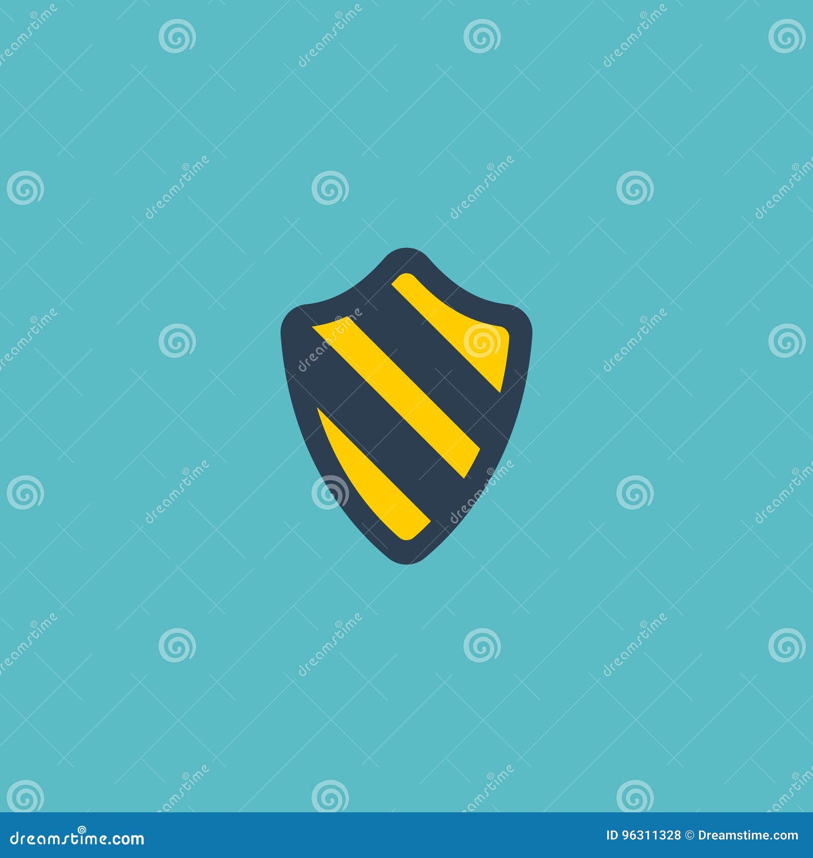 Flat Icon Protection Element. Vector Illustration of Flat Icon Shield ...