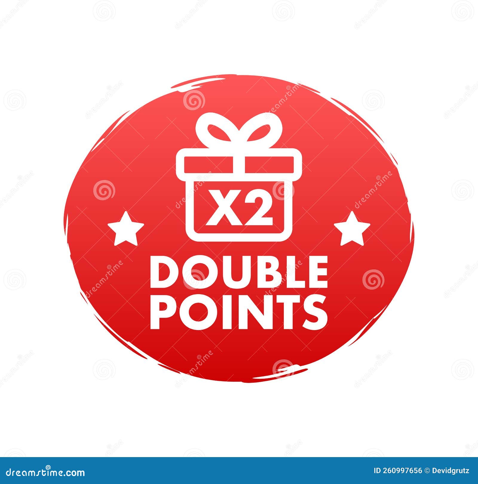 Flat Icon with Red Double Points for Promotion Design. Vector ...
