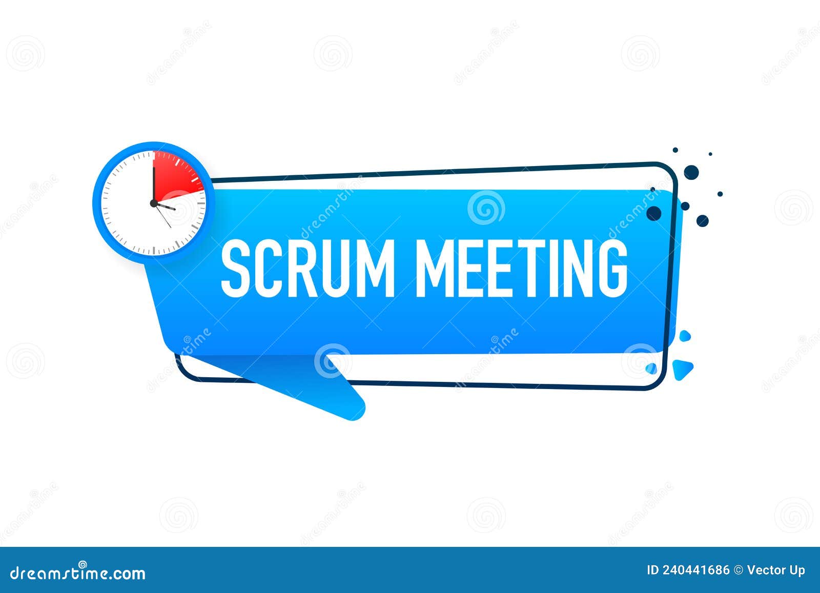 Flat Icon with Scrum Meeting. Project Development Illustration Stock ...