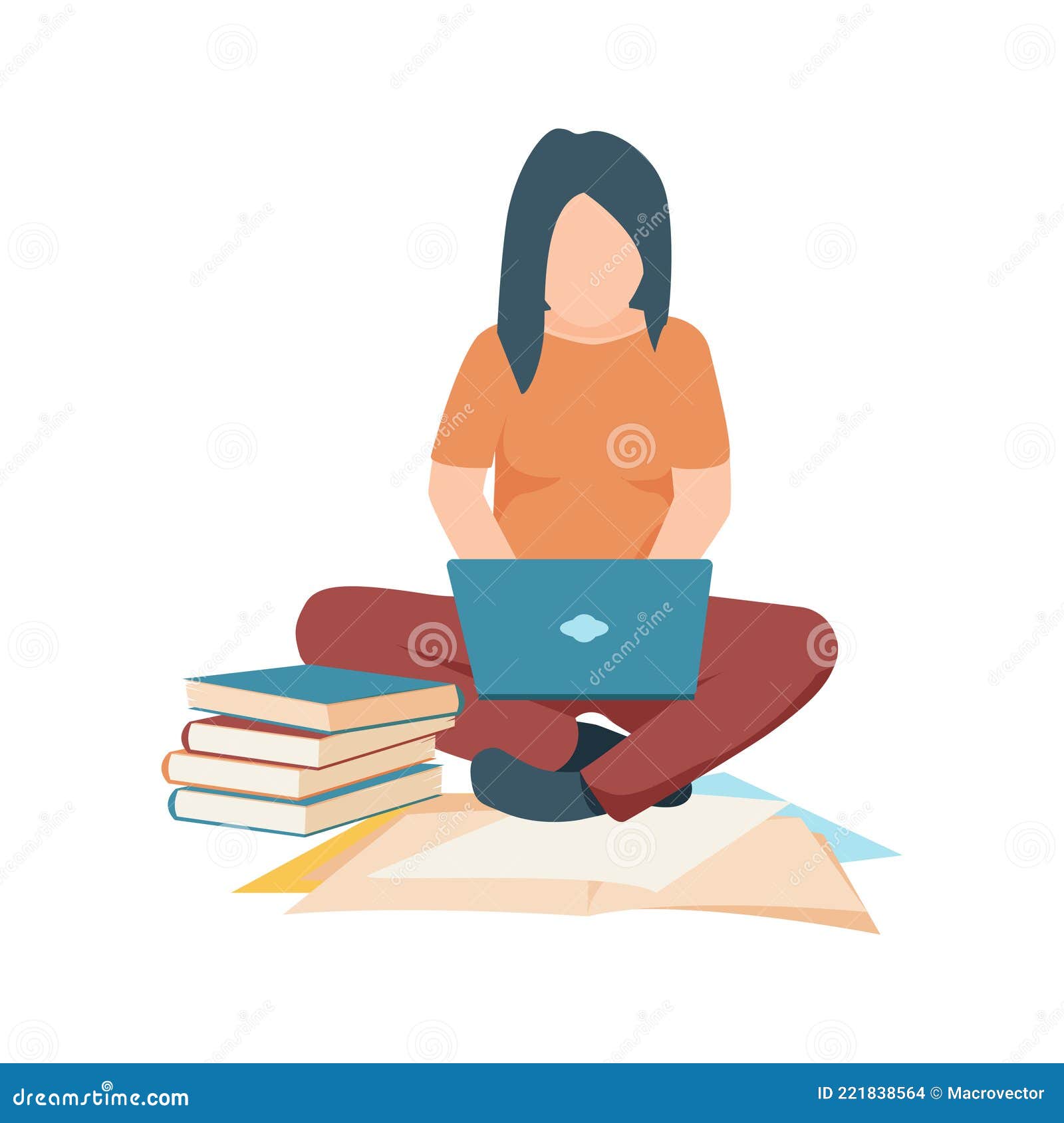 Student Flat Icon stock vector. Illustration of educational - 221838564