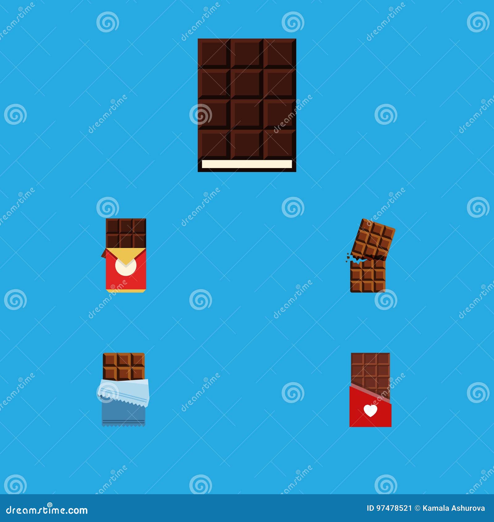 Chocolate Wrapper Design Menu Background Cartoon Vector | CartoonDealer ...
