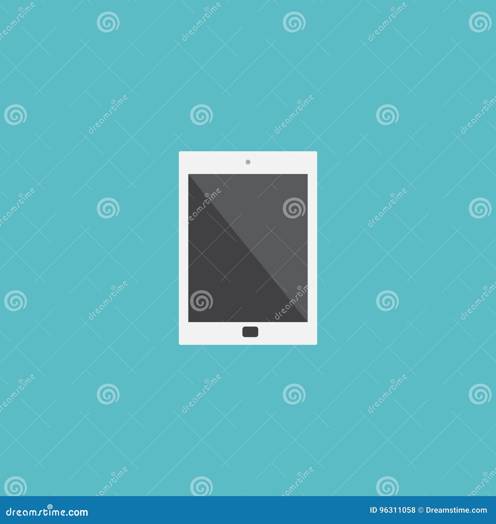 Flat Icon Tablet Element. Vector Illustration of Flat Icon Palmtop ...