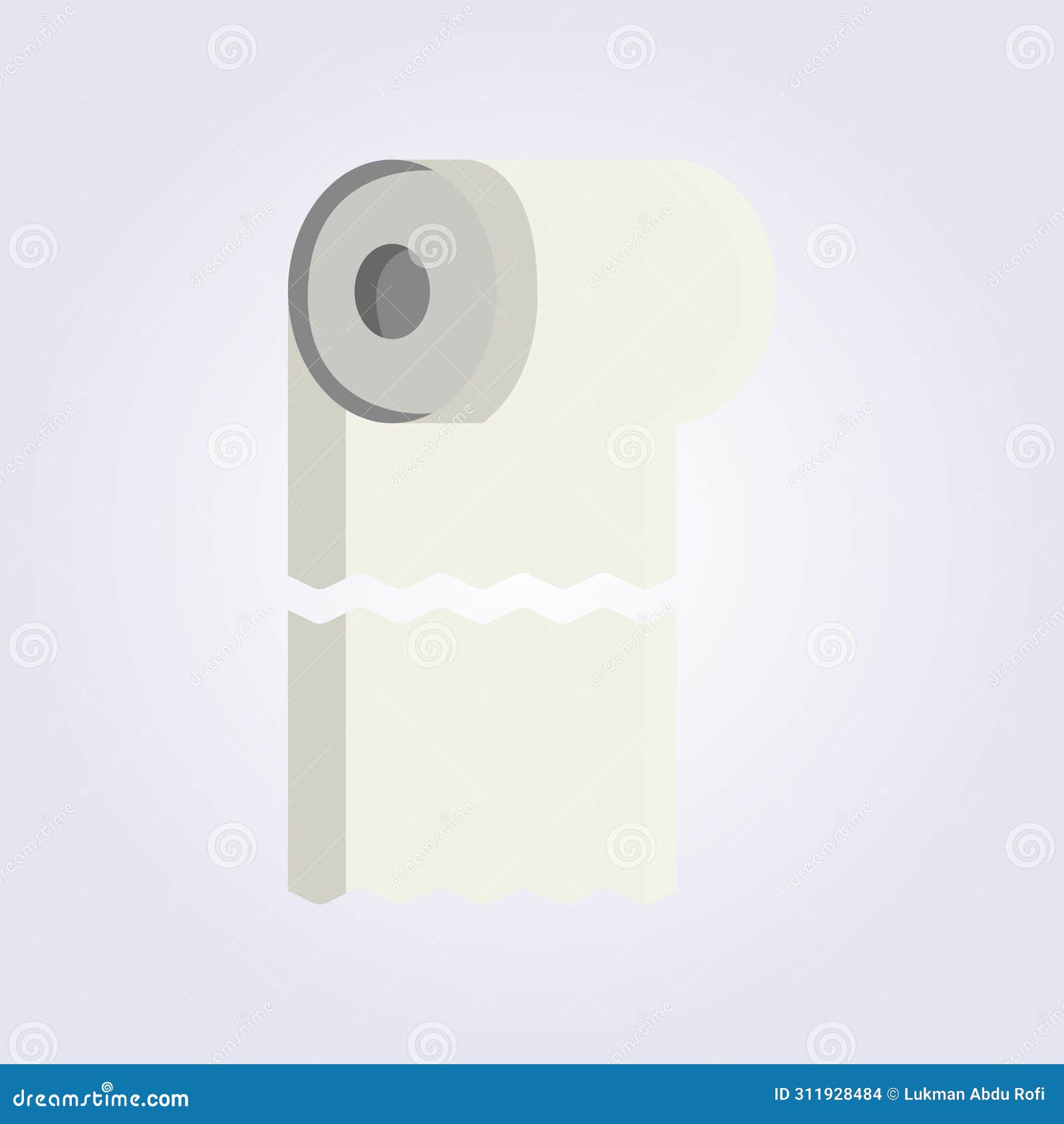 Flat Icon of Tissue Roll Vector Logo Design Stock Illustration ...