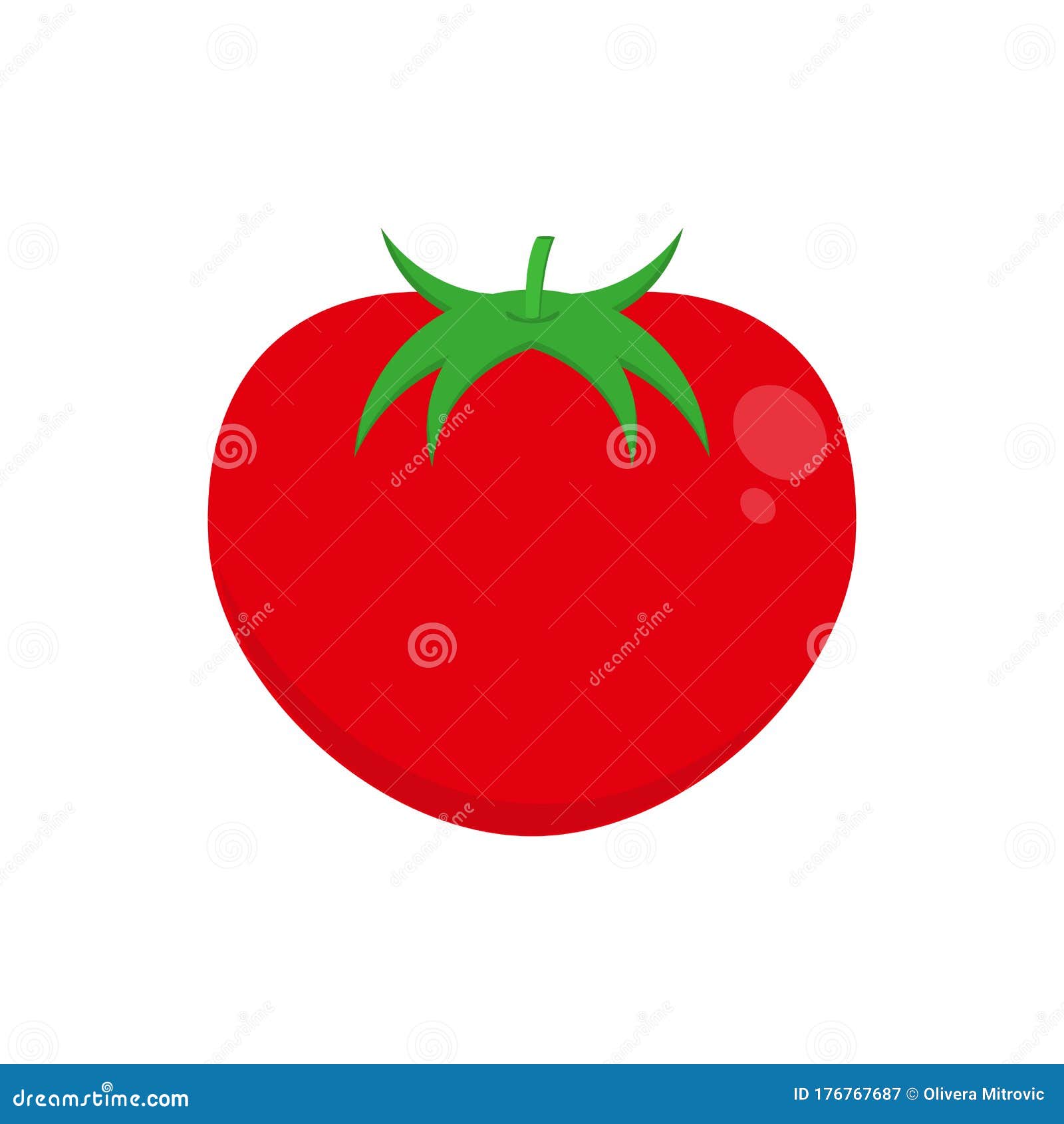 Flat icon tomato stock vector. Illustration of juicy - 176767687